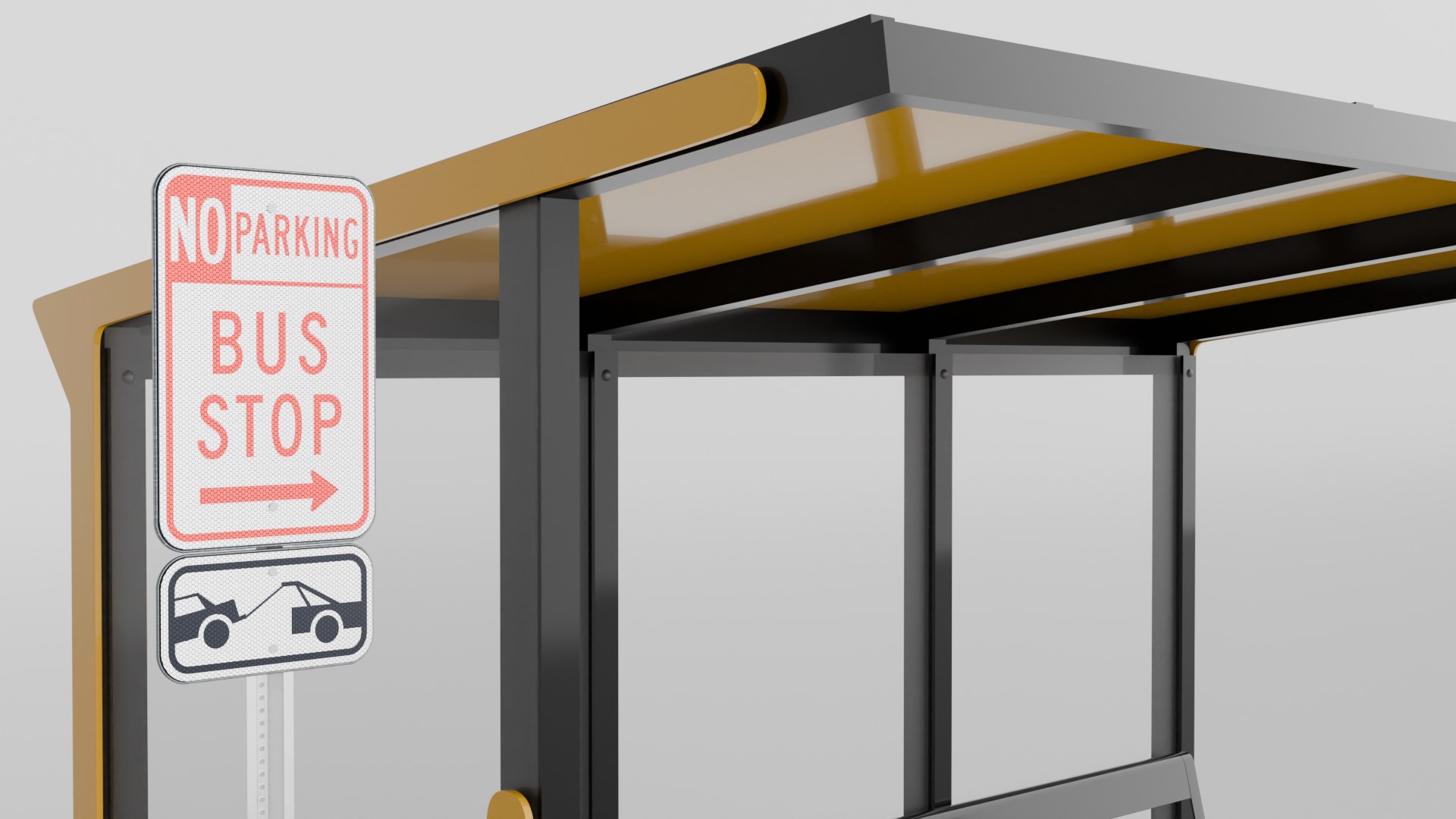Bus Stop Model - TurboSquid 2291291