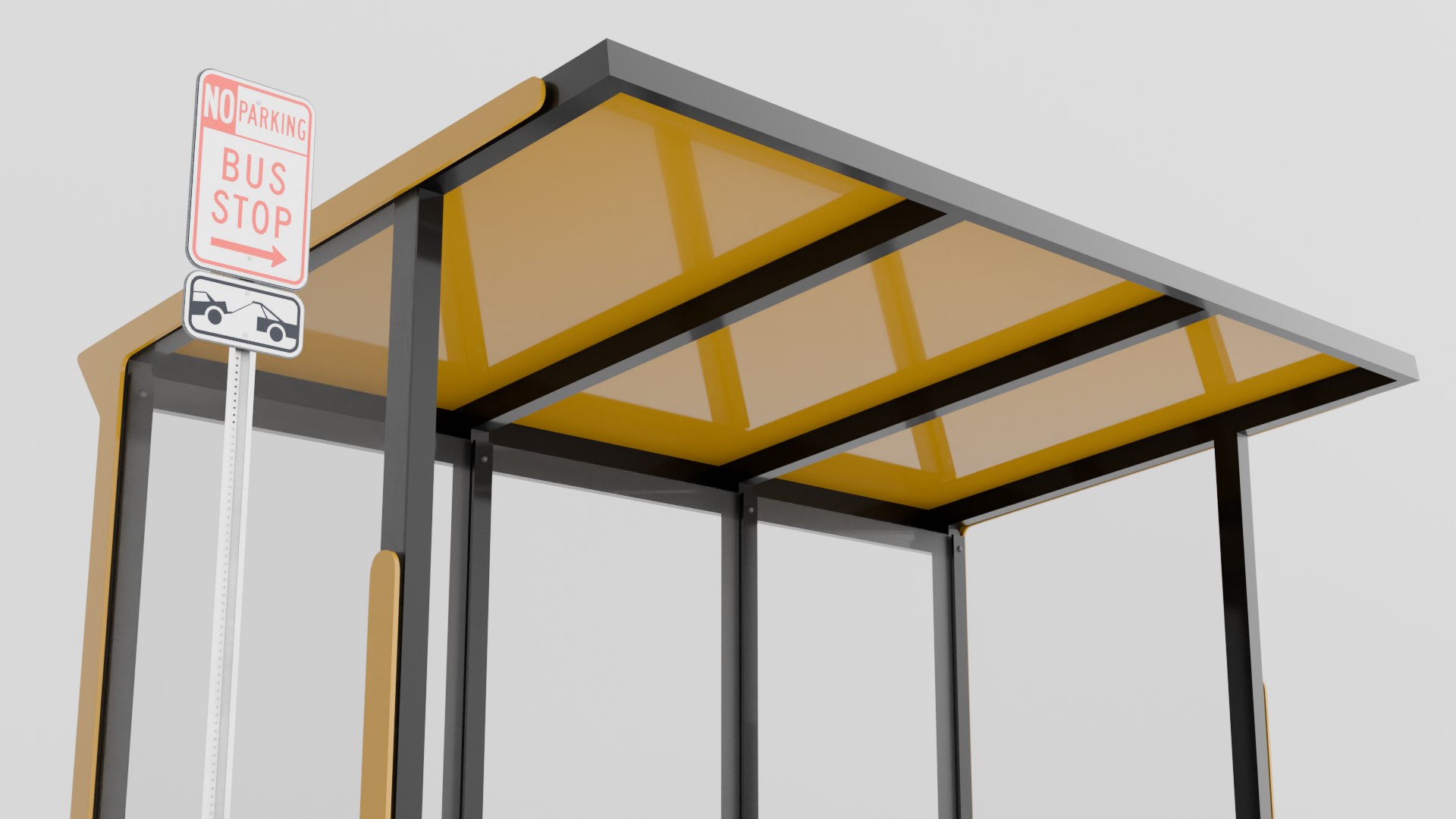 Bus Stop Model - TurboSquid 2291291