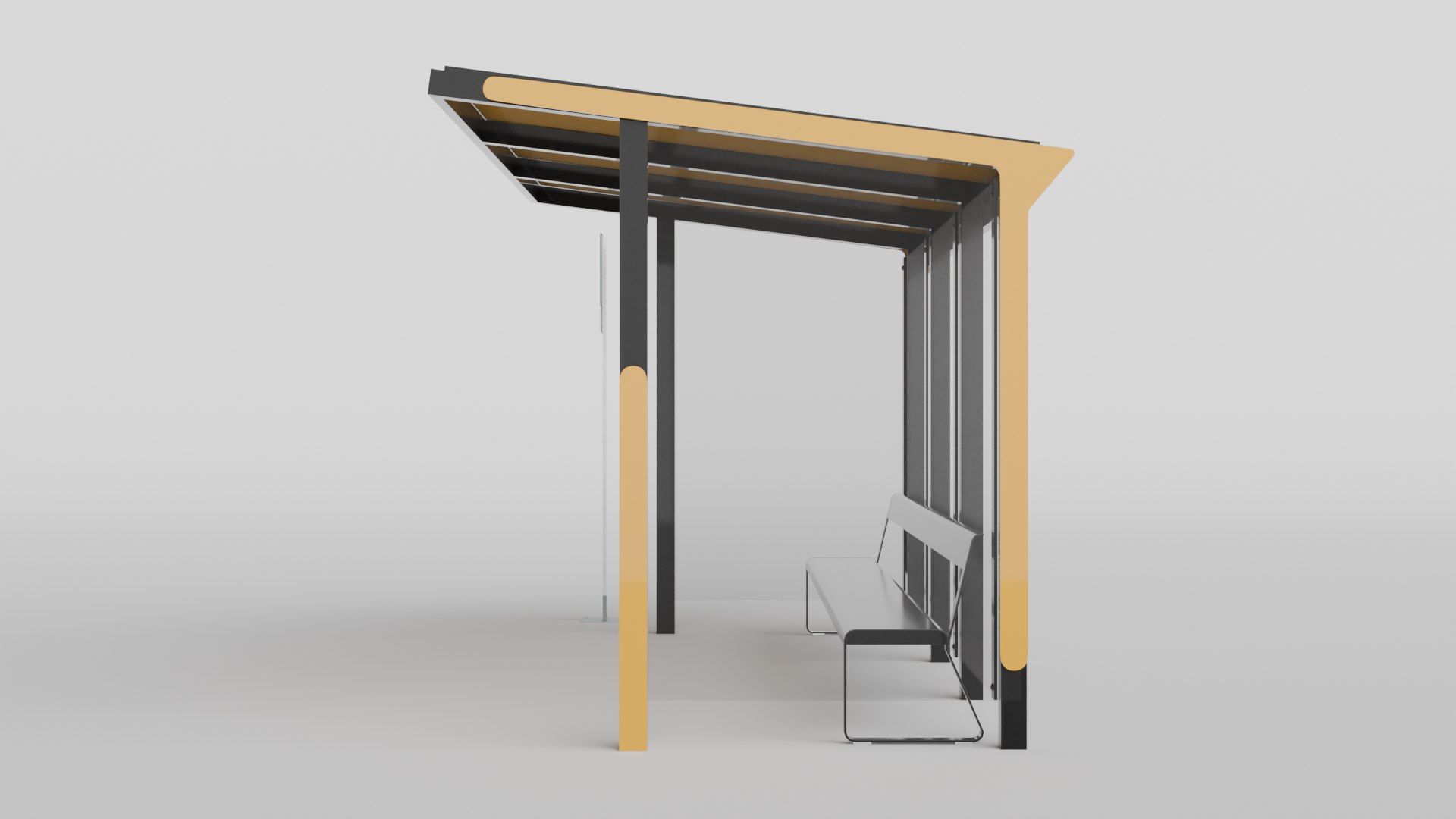 Bus Stop Model - TurboSquid 2291291