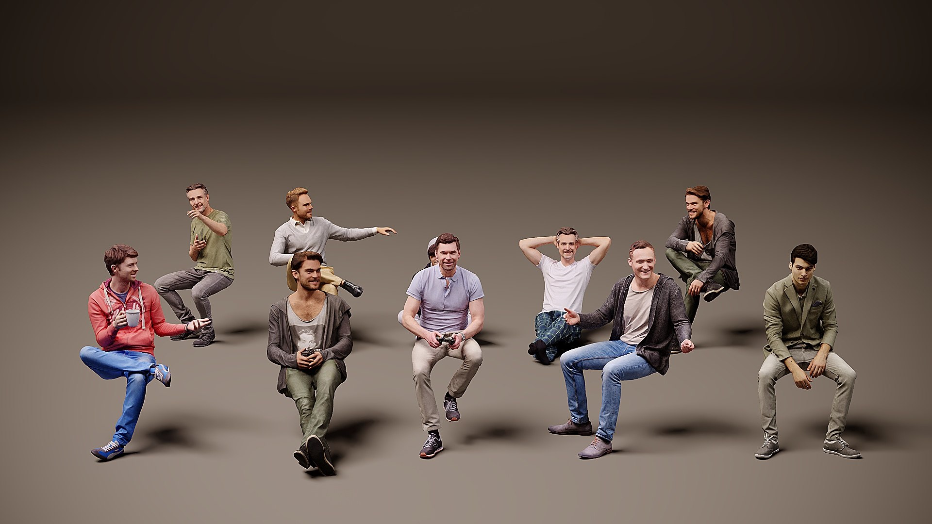3D Sitting People X 10 06 - TurboSquid 2493320