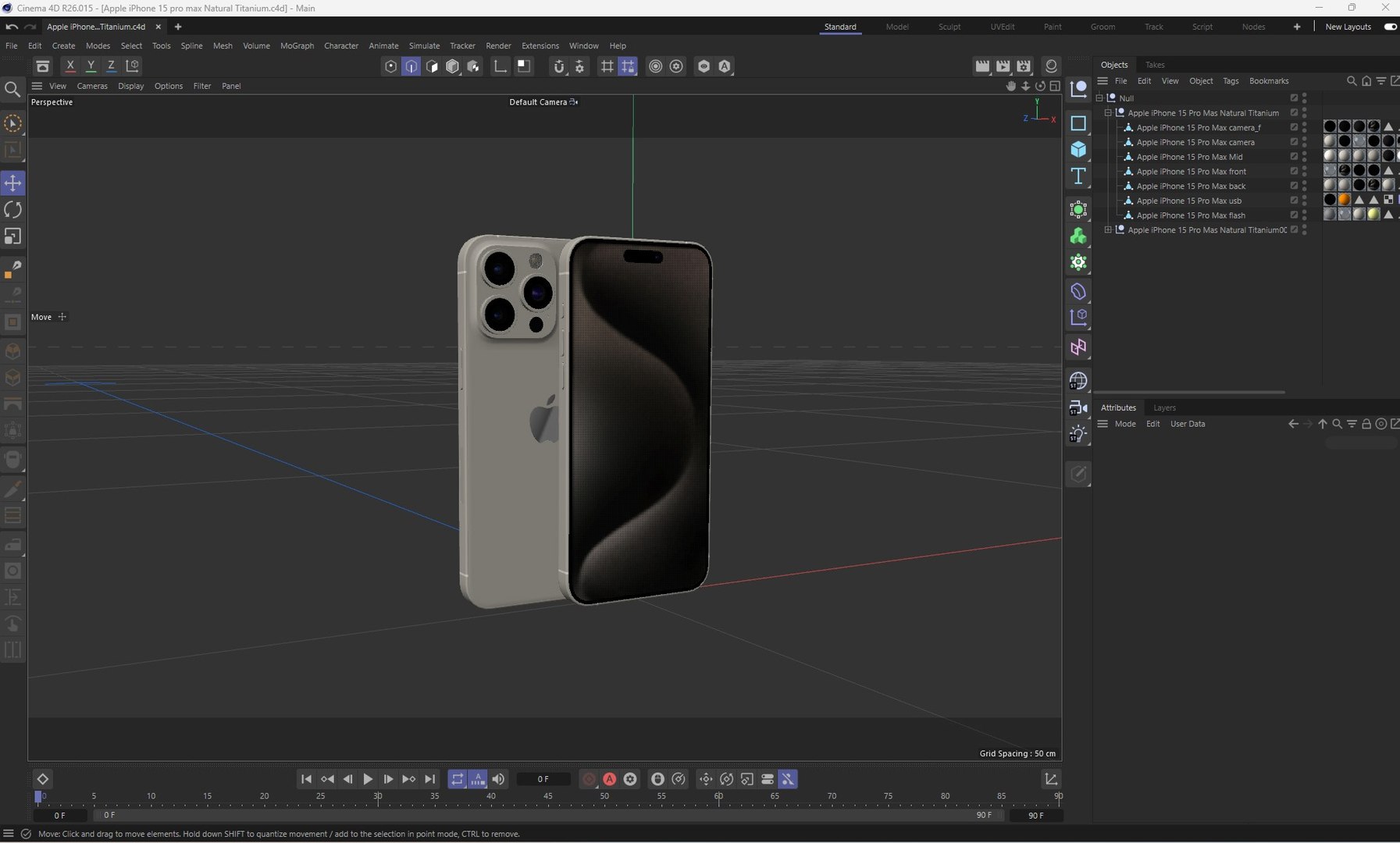 Apple iPhone 15 pro max Natural Titanium 3D model - TurboSquid 2126219