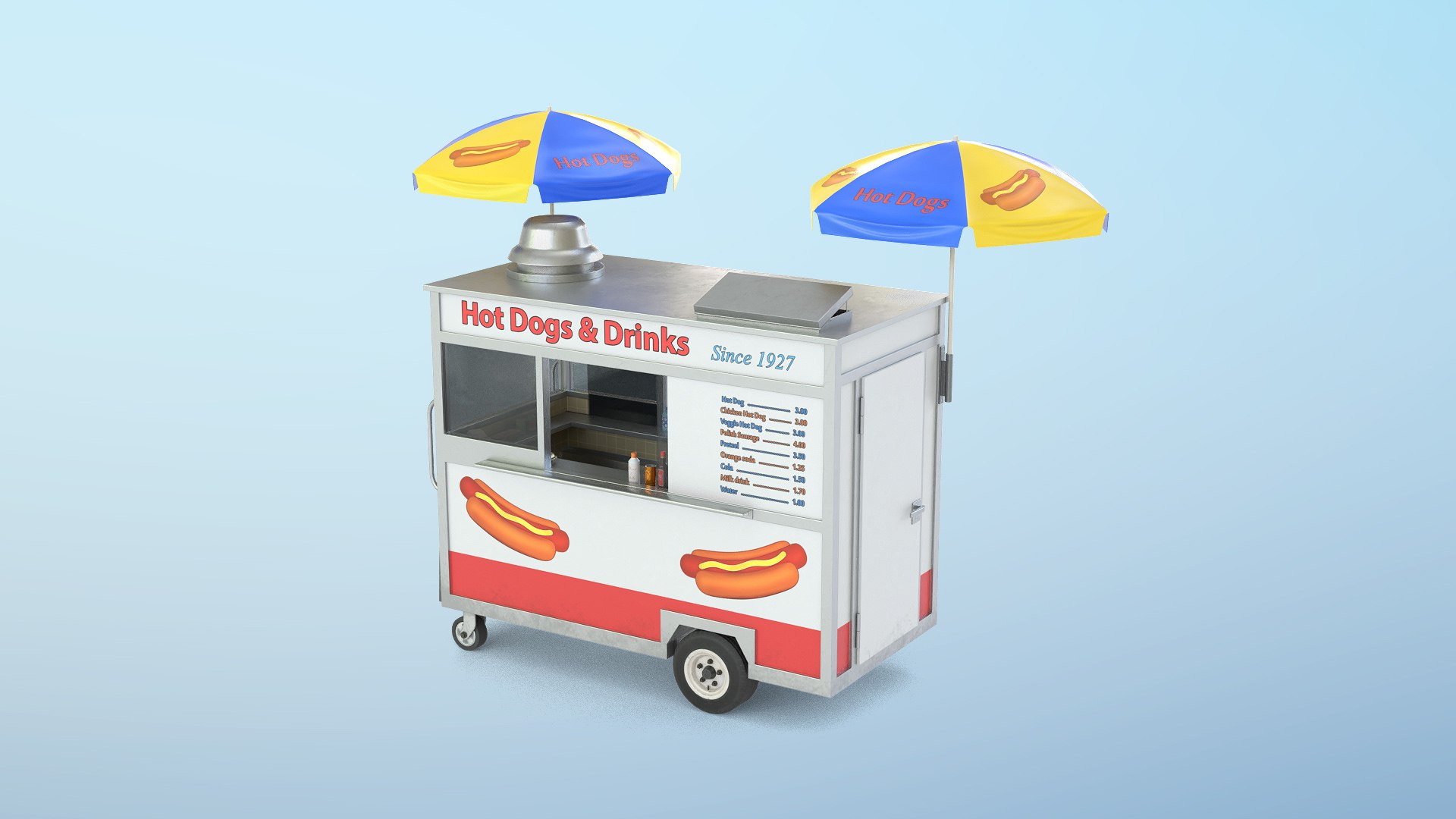 Food Cart 3D Model - TurboSquid 2001485