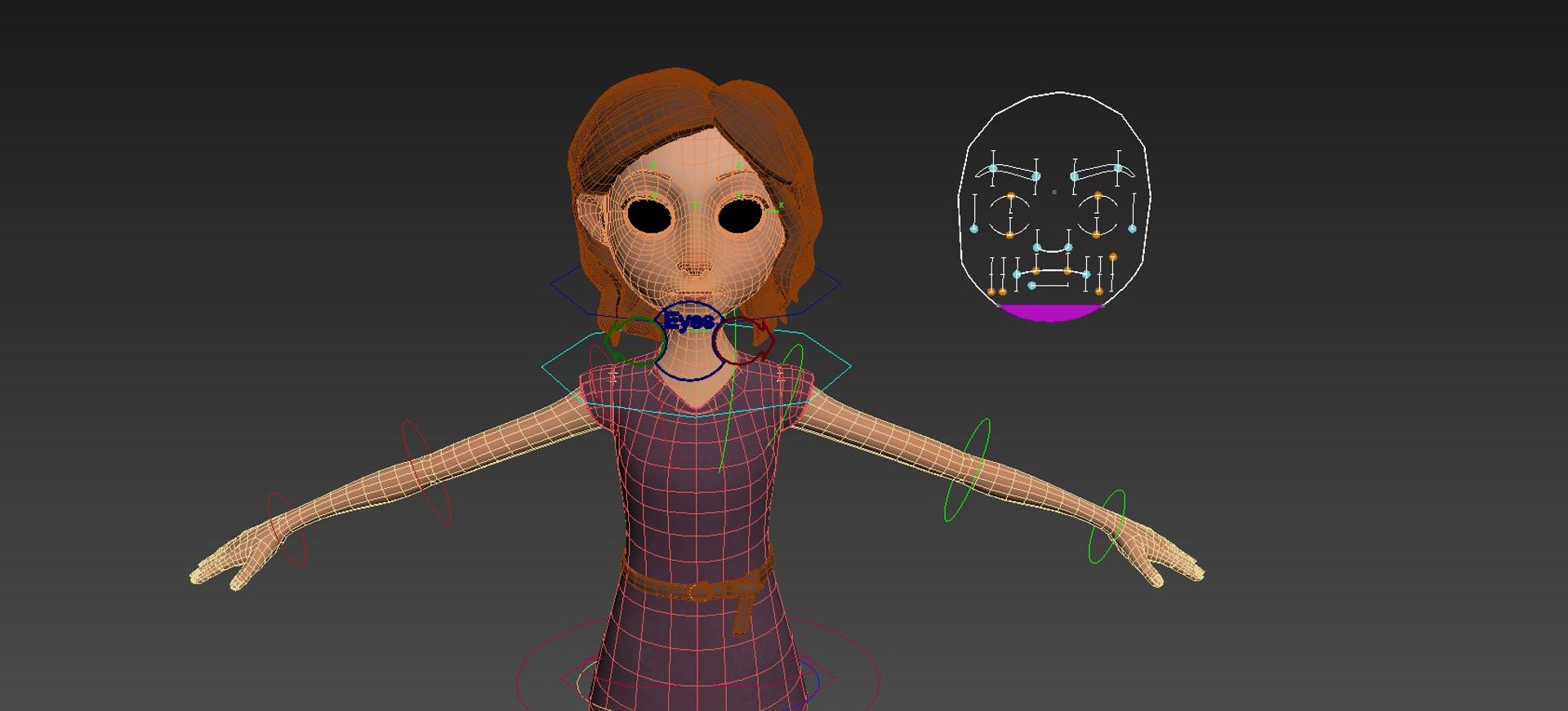 3D stylized female character rig model - TurboSquid 1663593