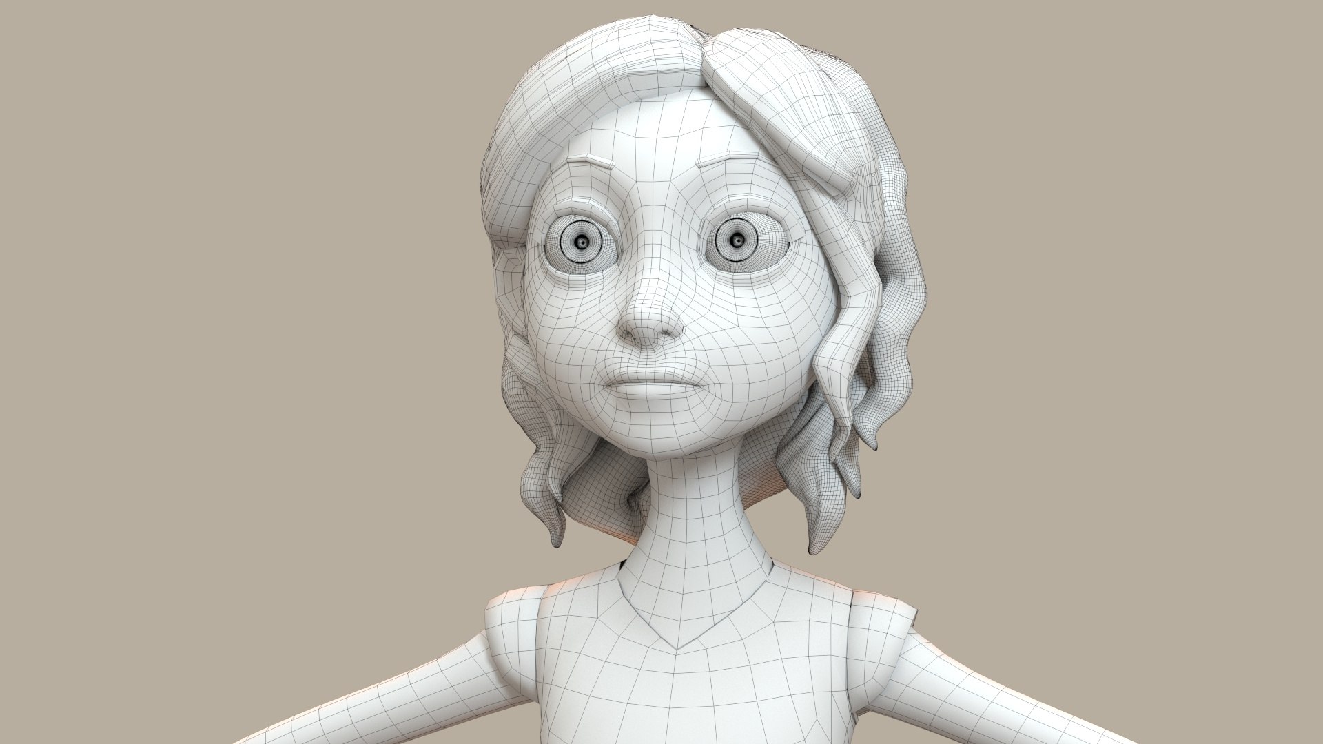 3D stylized female character rig model - TurboSquid 1663593