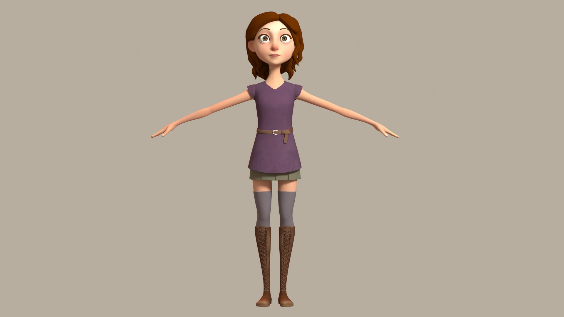 3D stylized female character rig model - TurboSquid 1663593
