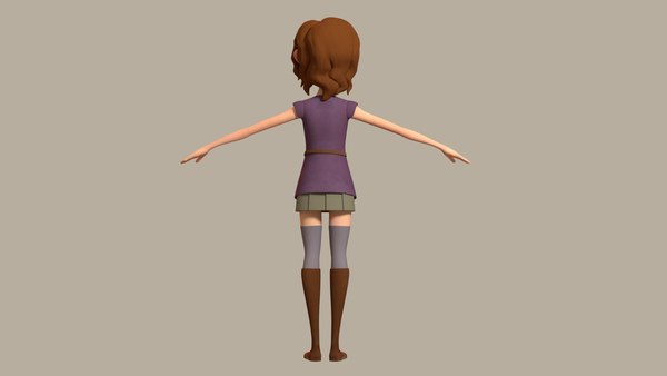 3D stylized female character rig model - TurboSquid 1663593