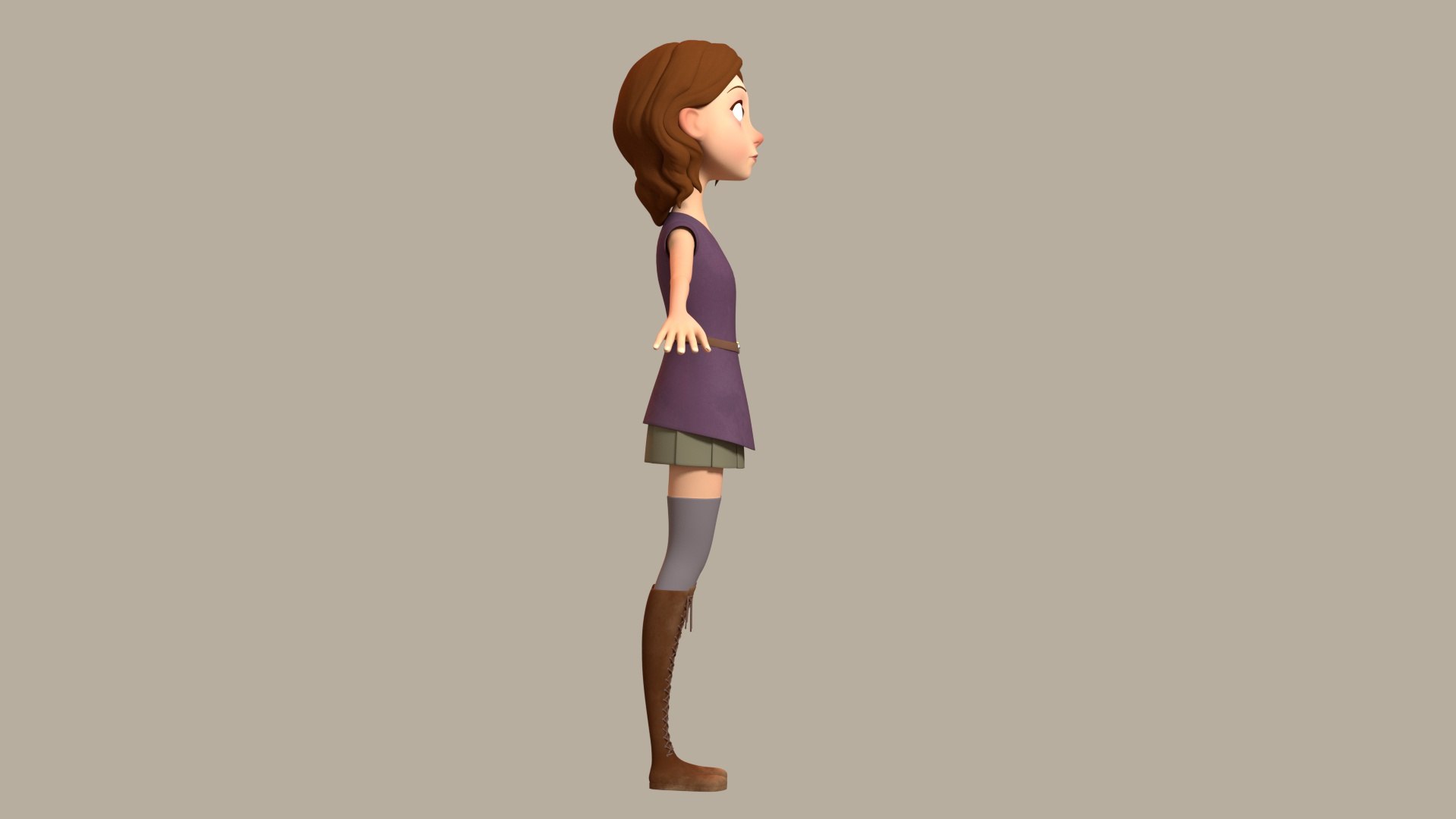 3D stylized female character rig model - TurboSquid 1663593