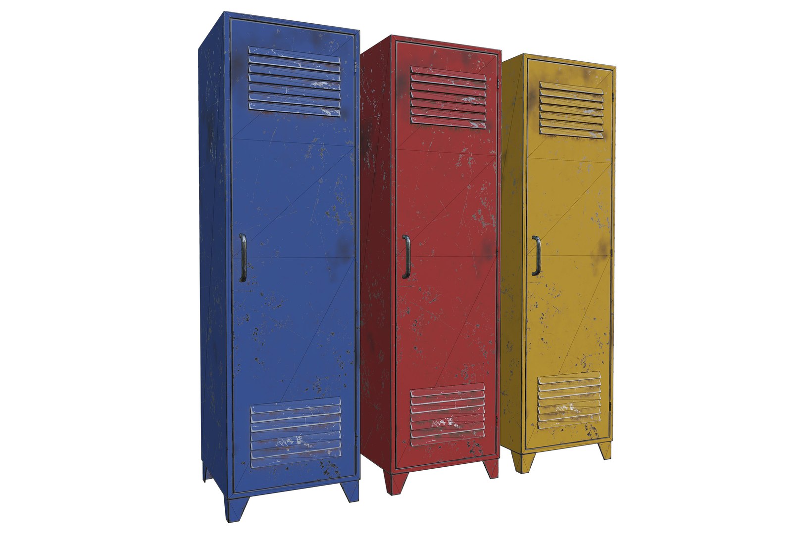 3D Lockers PBR Low-poly 3D Model - TurboSquid 2243275