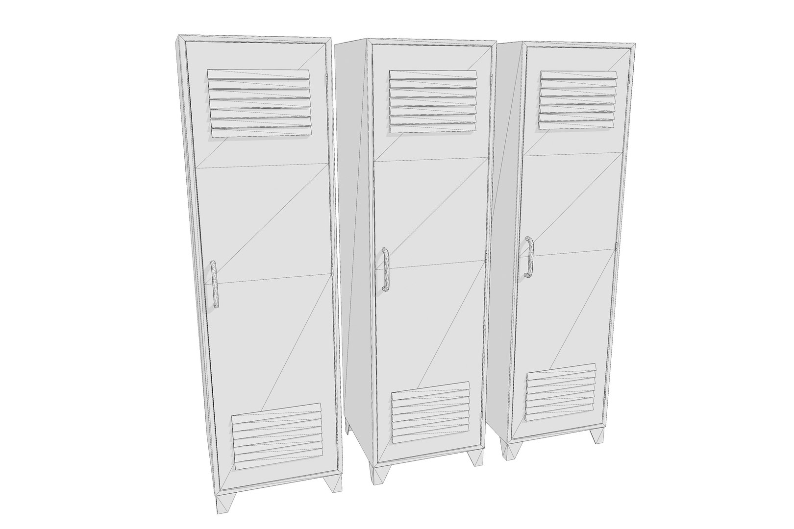 3D Lockers PBR Low-poly 3D Model - TurboSquid 2243275