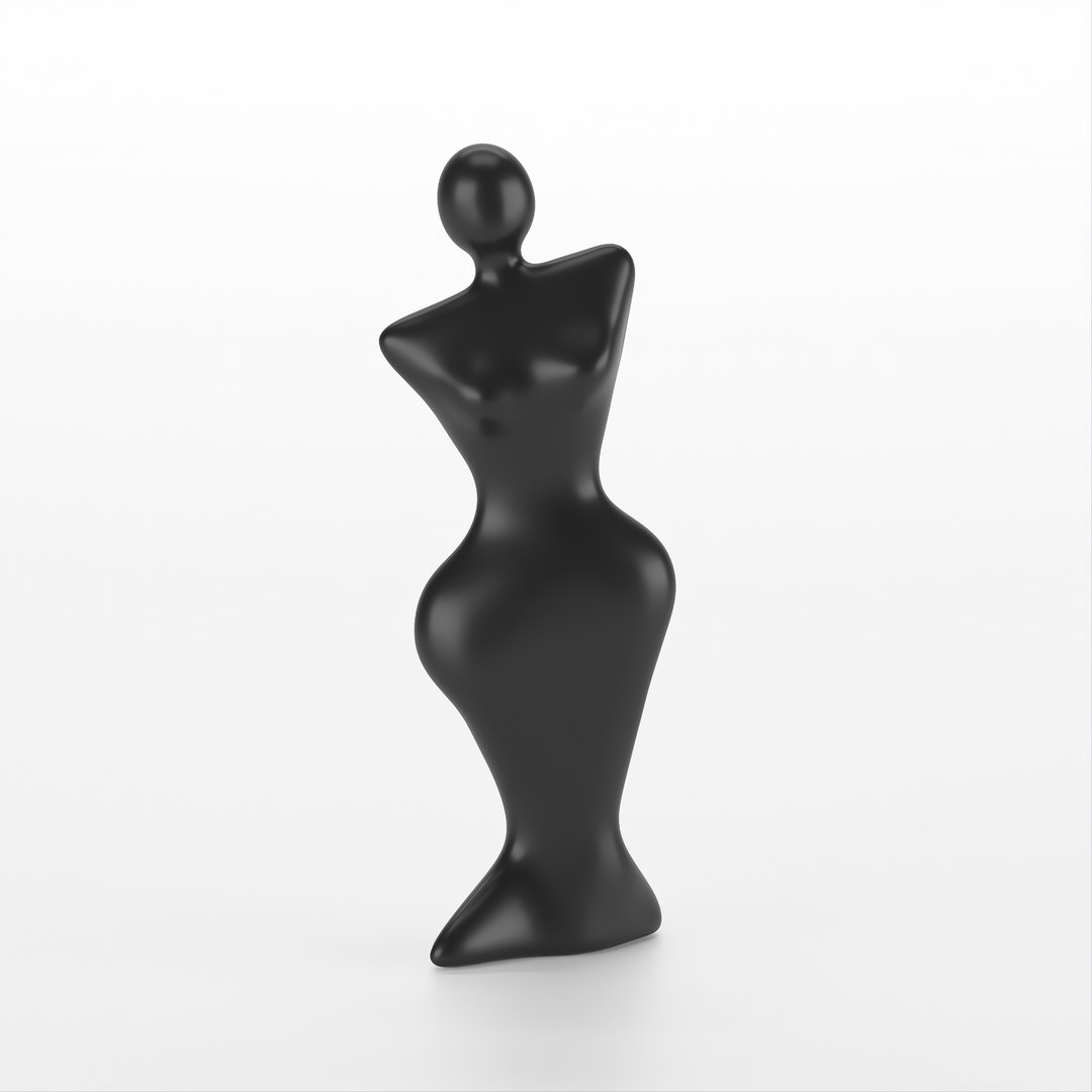 Ceramic sculpture abstract woman body for decoration 3D model ...