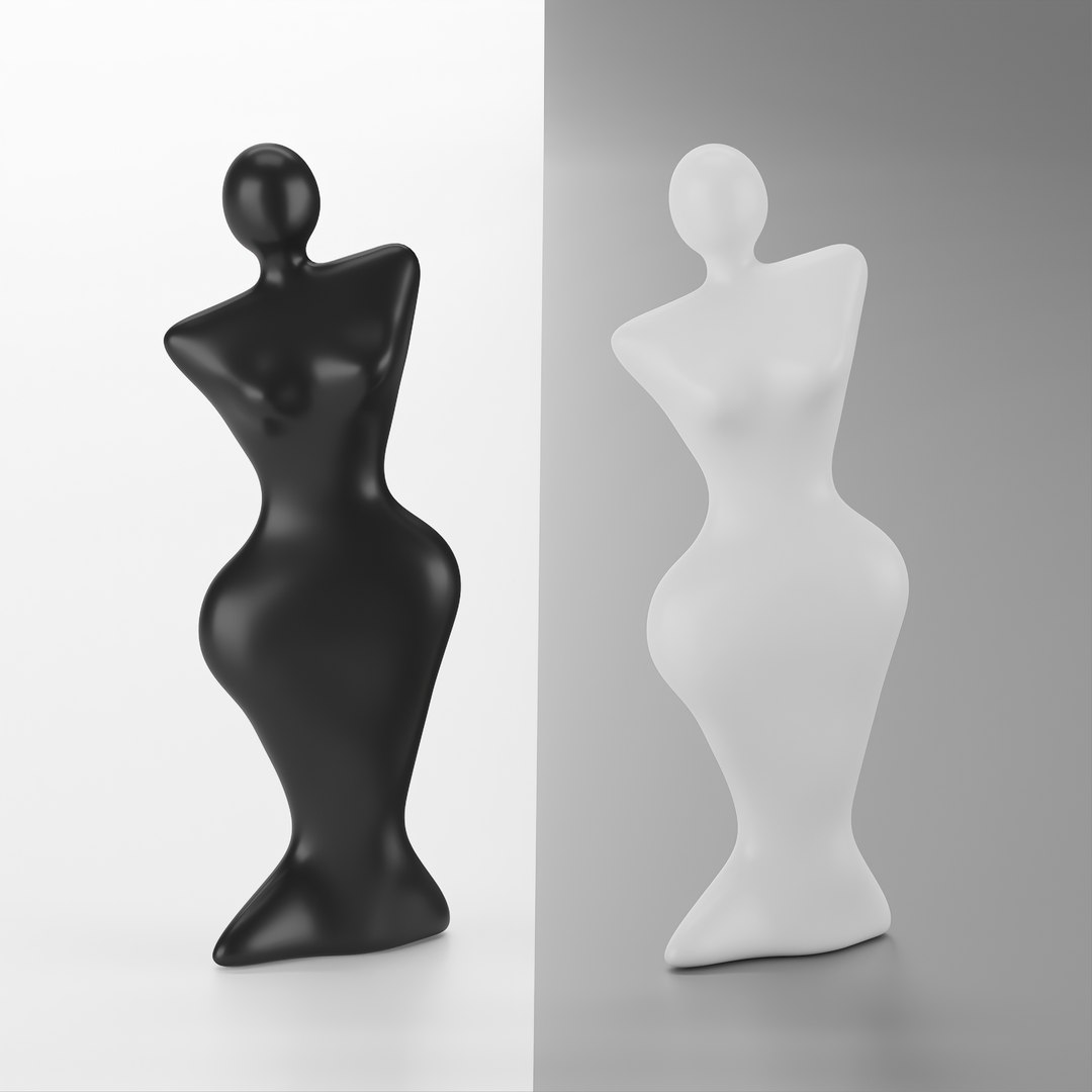 Ceramic sculpture abstract woman body for decoration 3D model ...