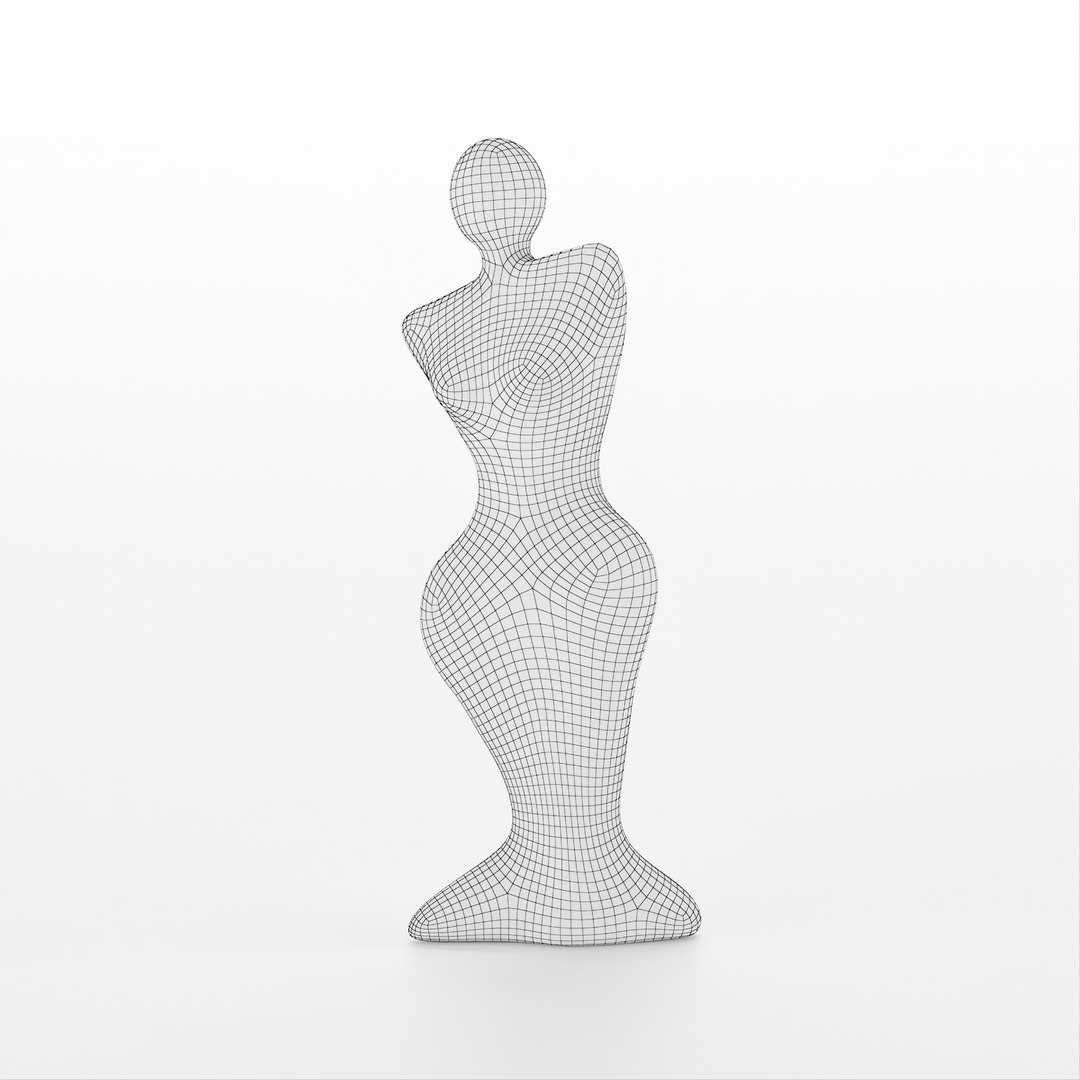Ceramic sculpture abstract woman body for decoration 3D model ...