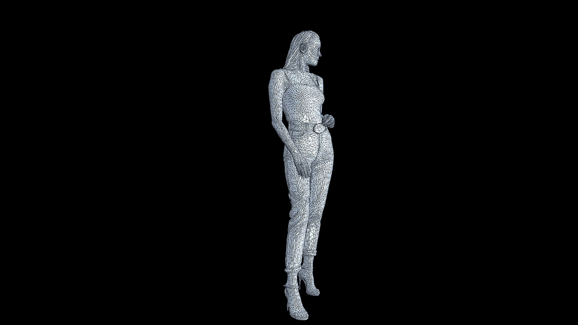 Standing girl 3D - TurboSquid 2068430