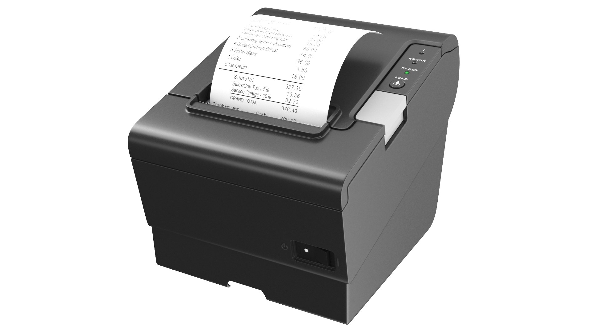 3D HP Cash Register With Receipt Printer - TurboSquid 1974298