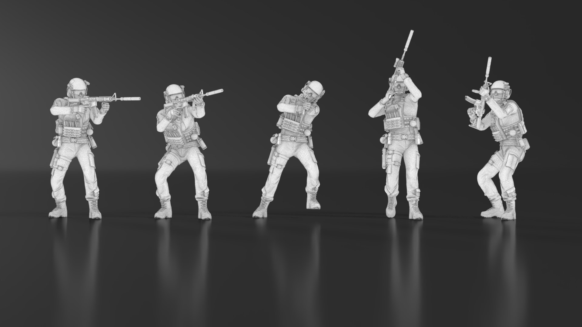 3D Model US Soldier Set 07 - TurboSquid 2199332