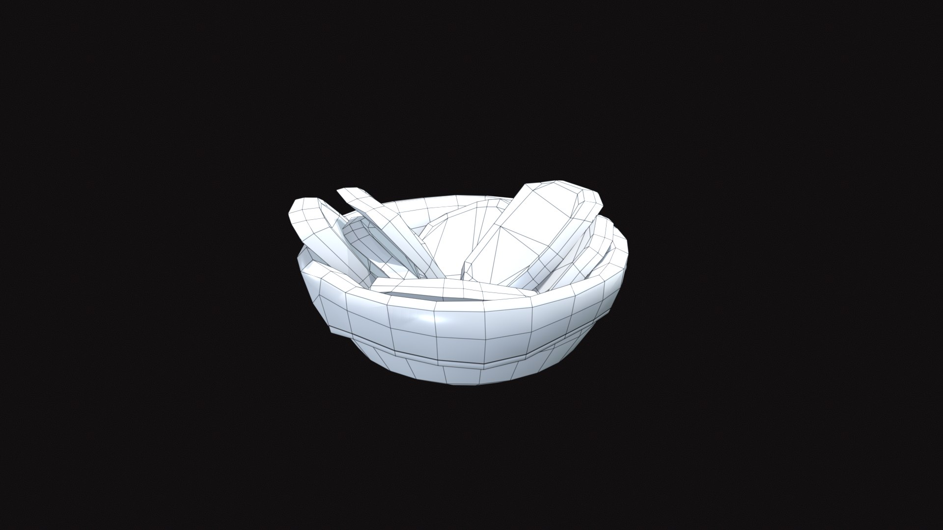 3D Model Medieval Bread Basket - TurboSquid 2320927
