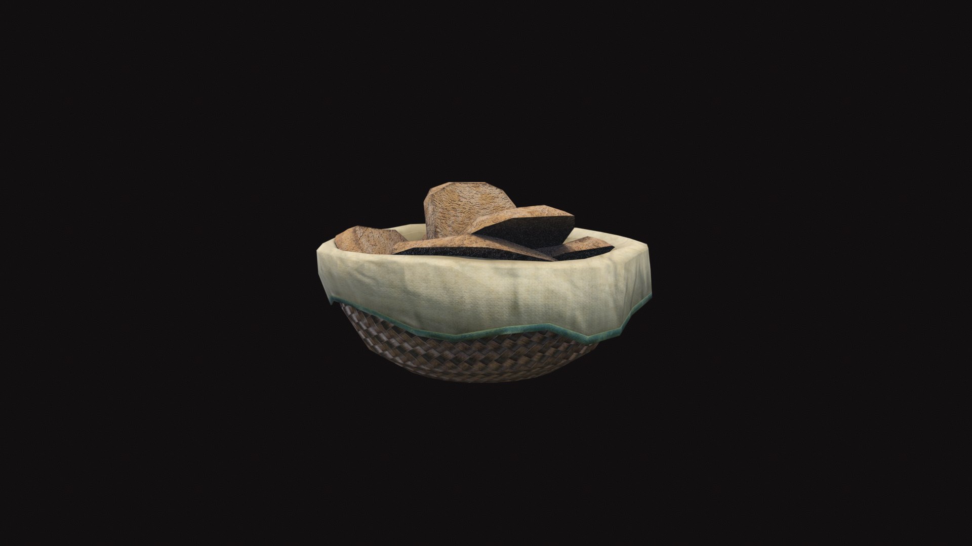 3D Model Medieval Bread Basket - TurboSquid 2320927