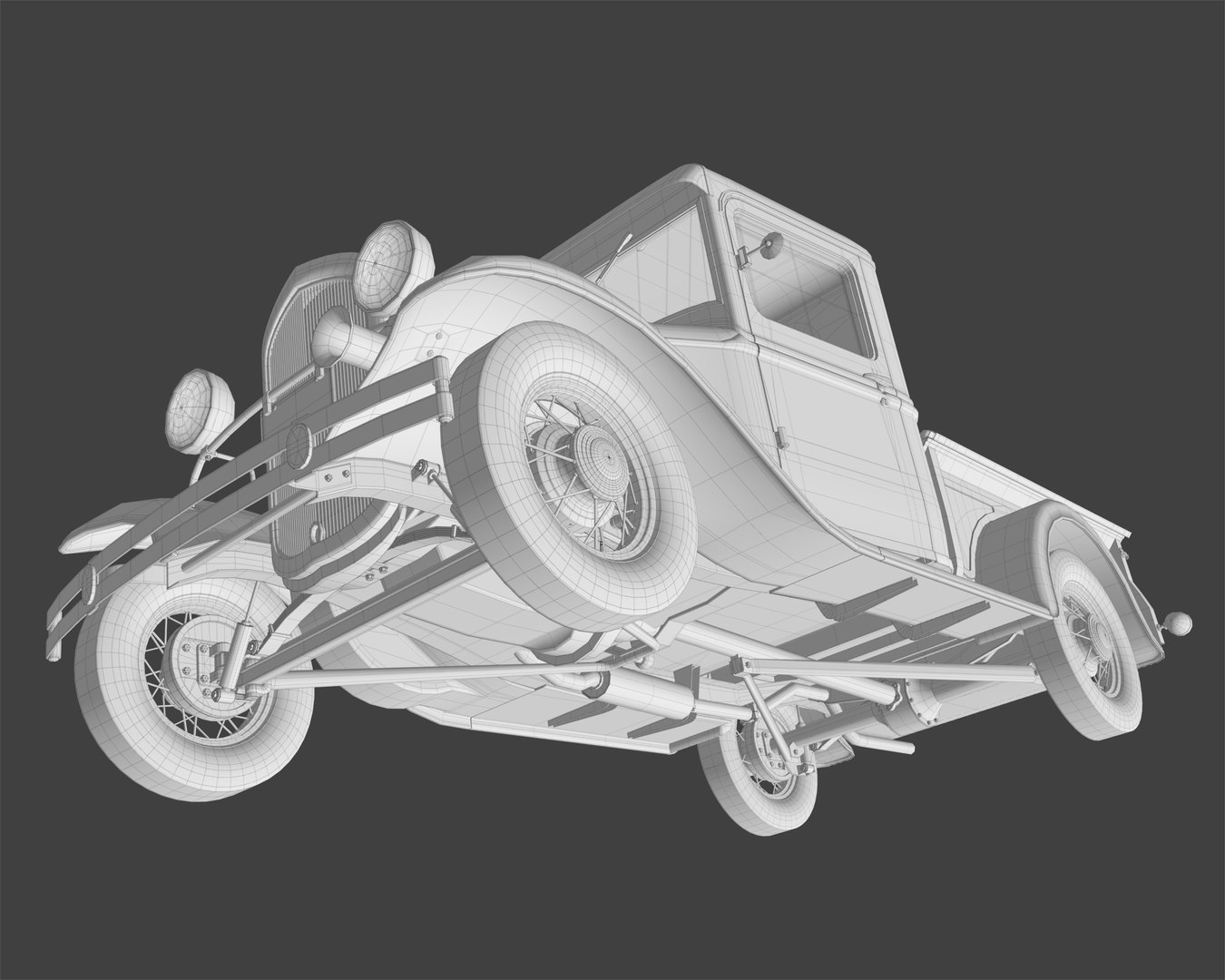 3D Retro Pick-up Model - TurboSquid 1769156
