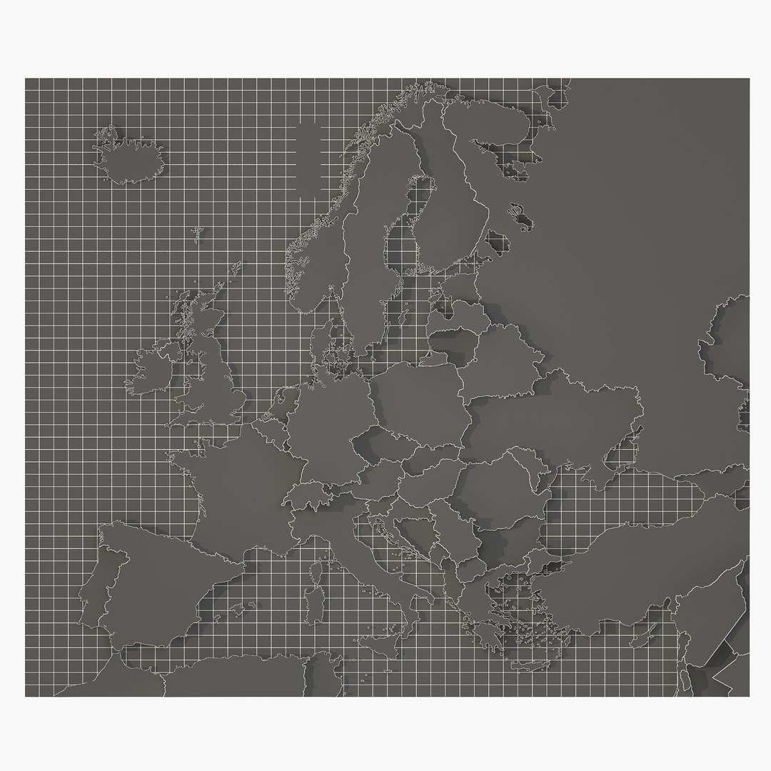 3d Model Of Europe