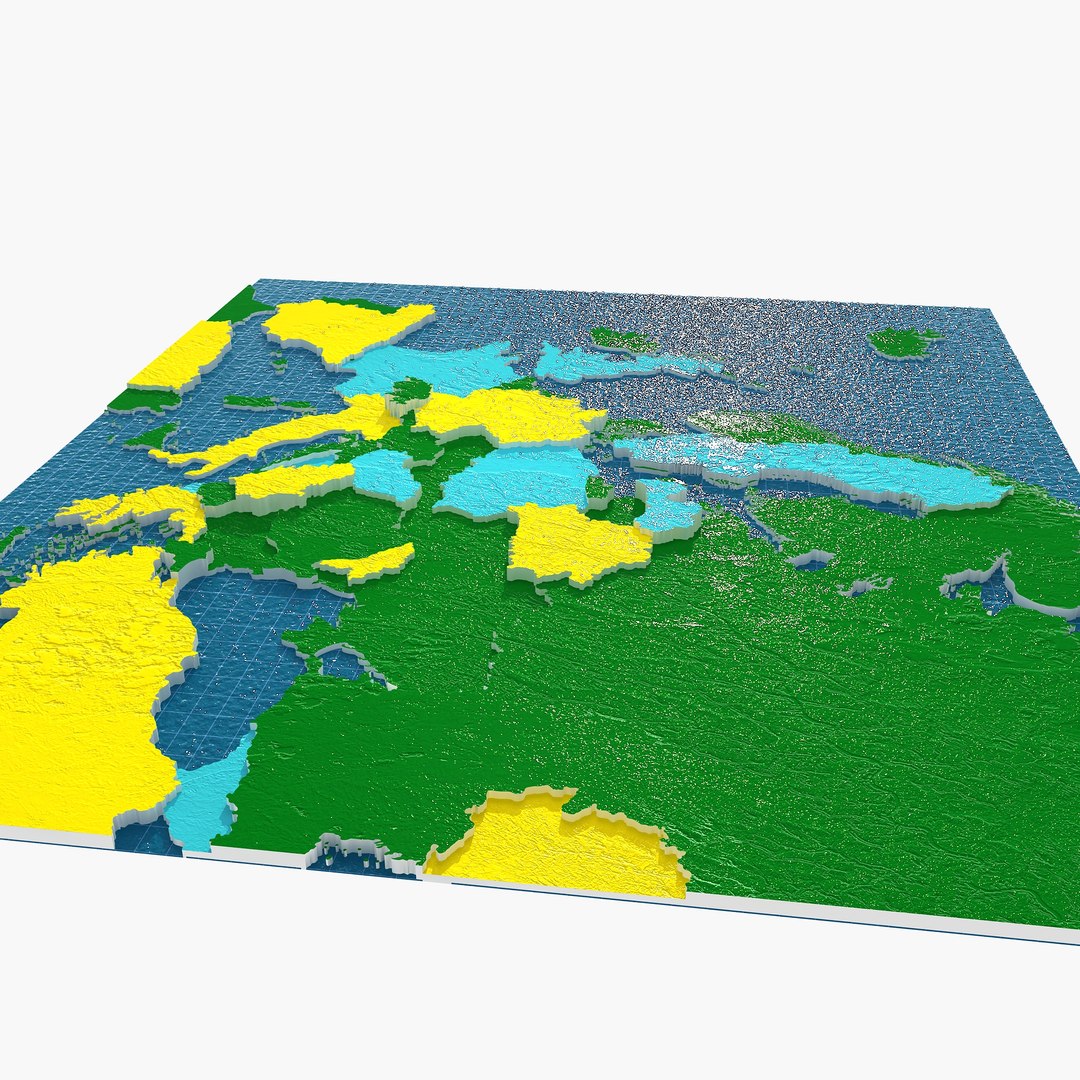 3d Model Of Europe