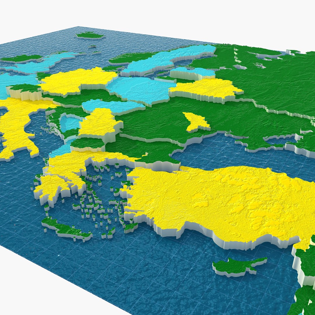 3d Model Of Europe