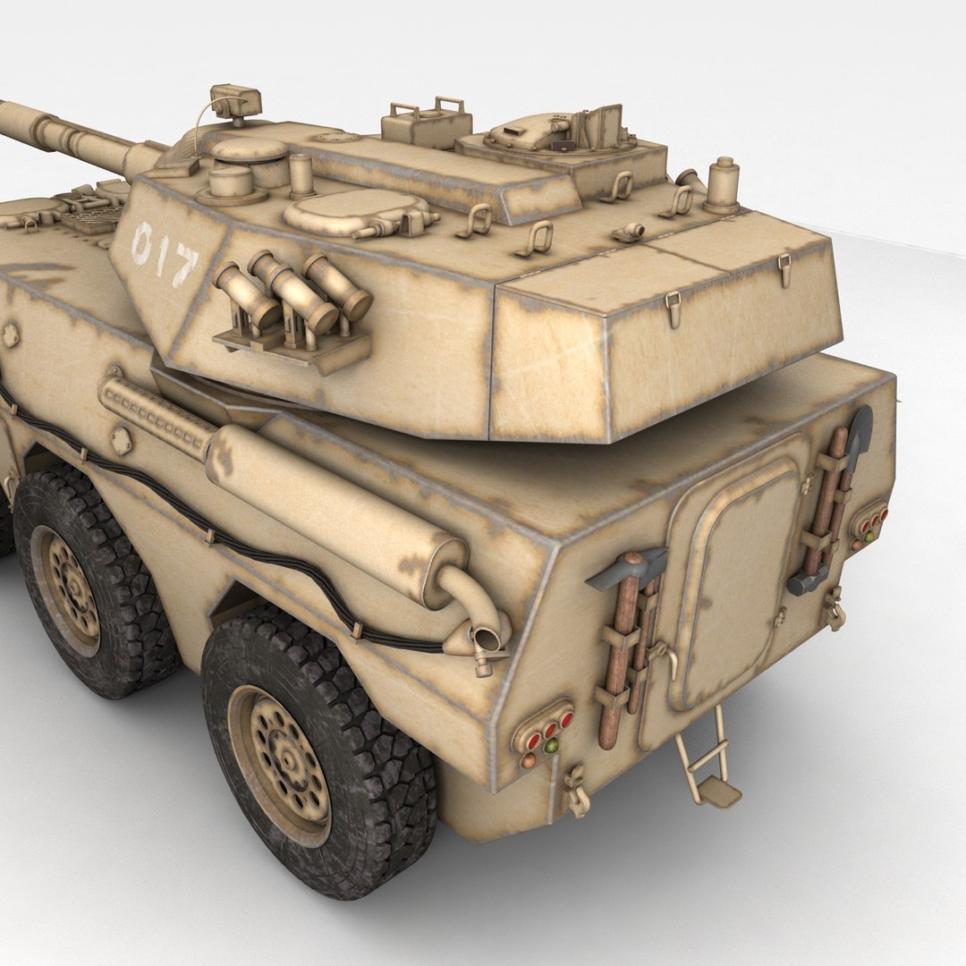 3d Rusty Tank Destroyer Model