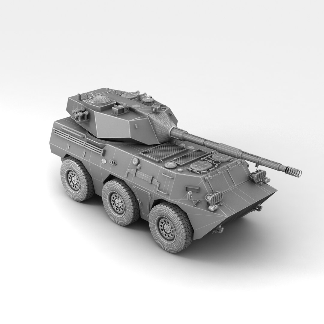 3d Rusty Tank Destroyer Model