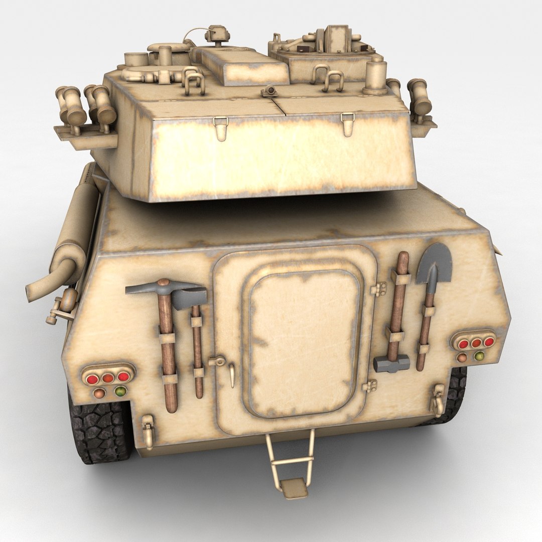 3d Rusty Tank Destroyer Model
