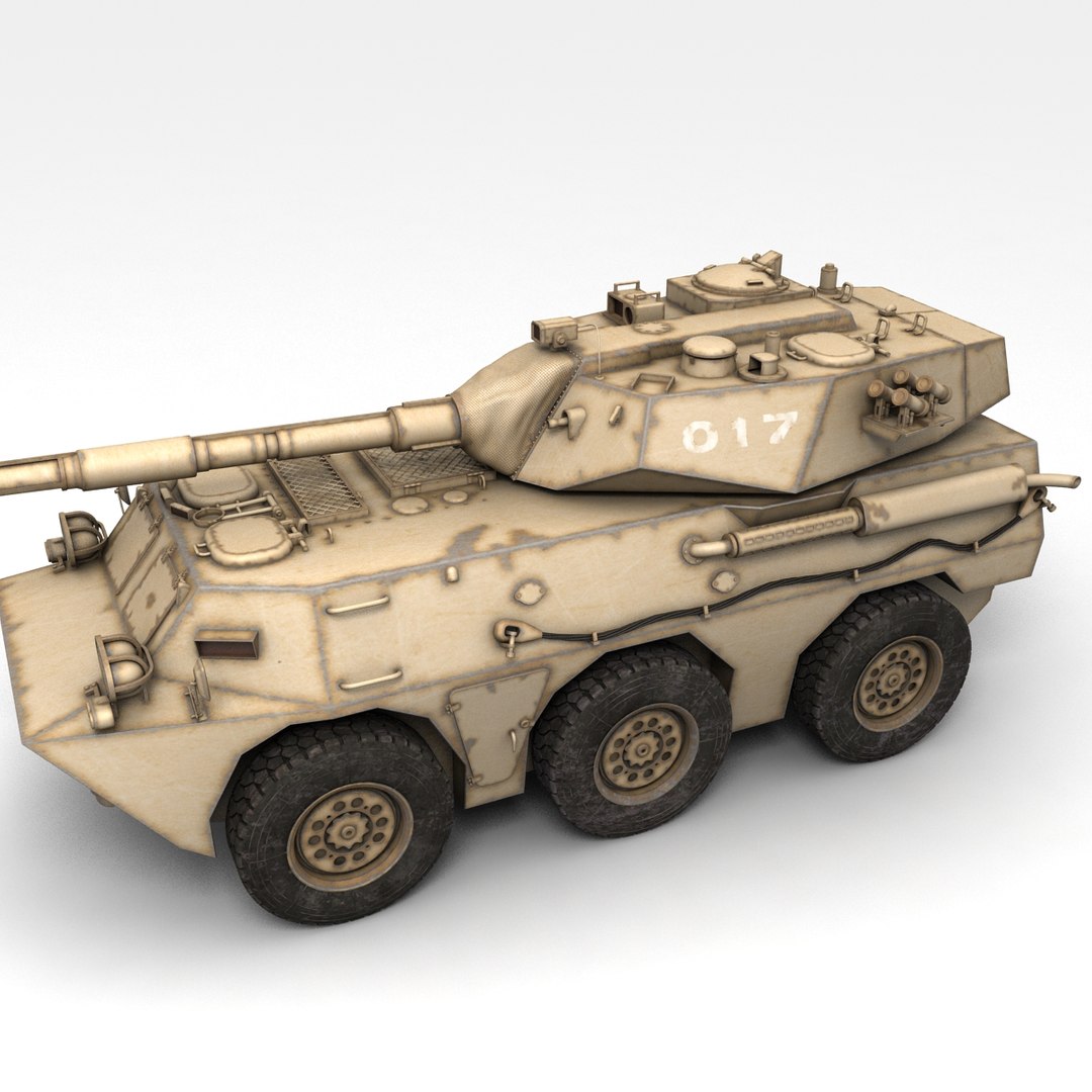 3d Rusty Tank Destroyer Model