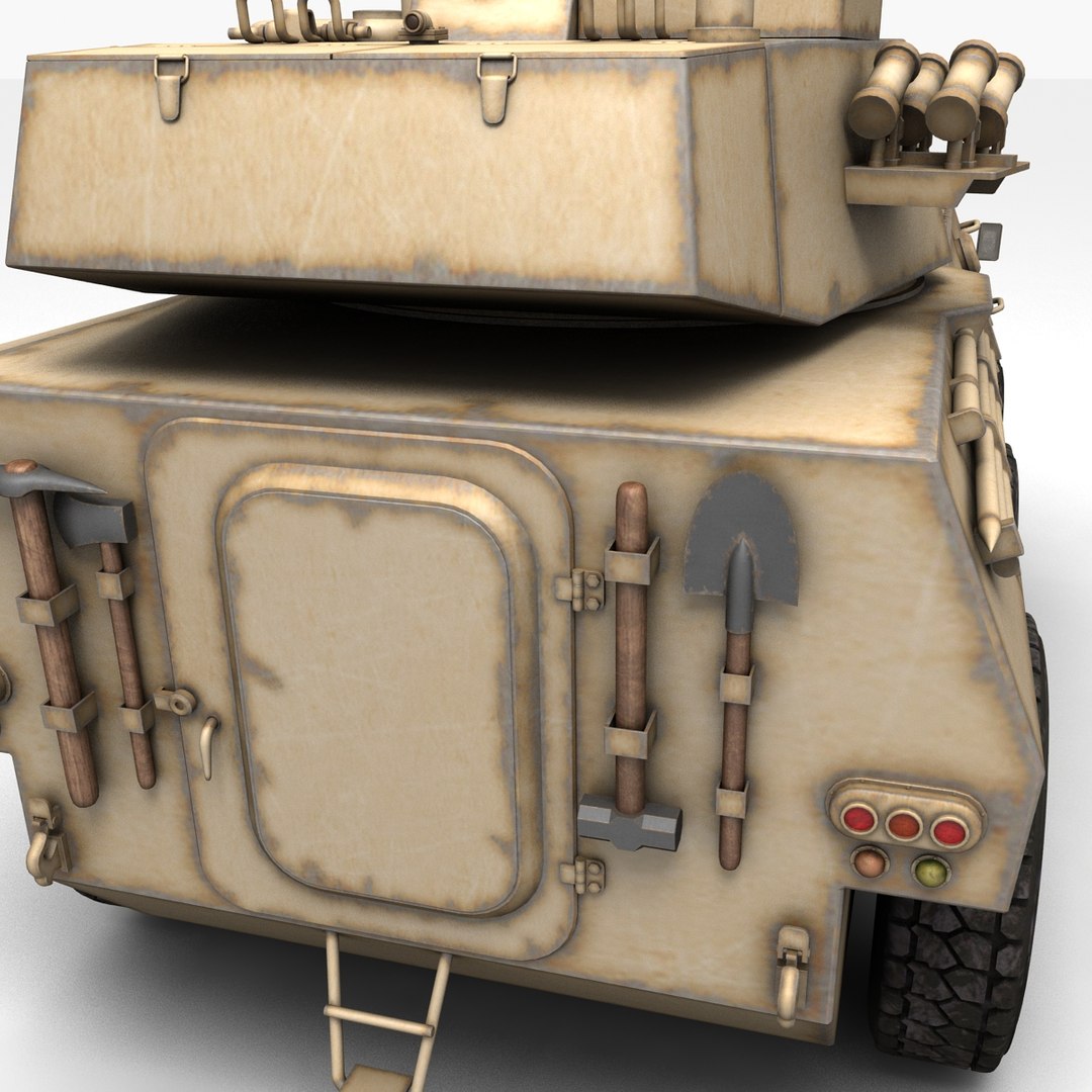 3d Rusty Tank Destroyer Model