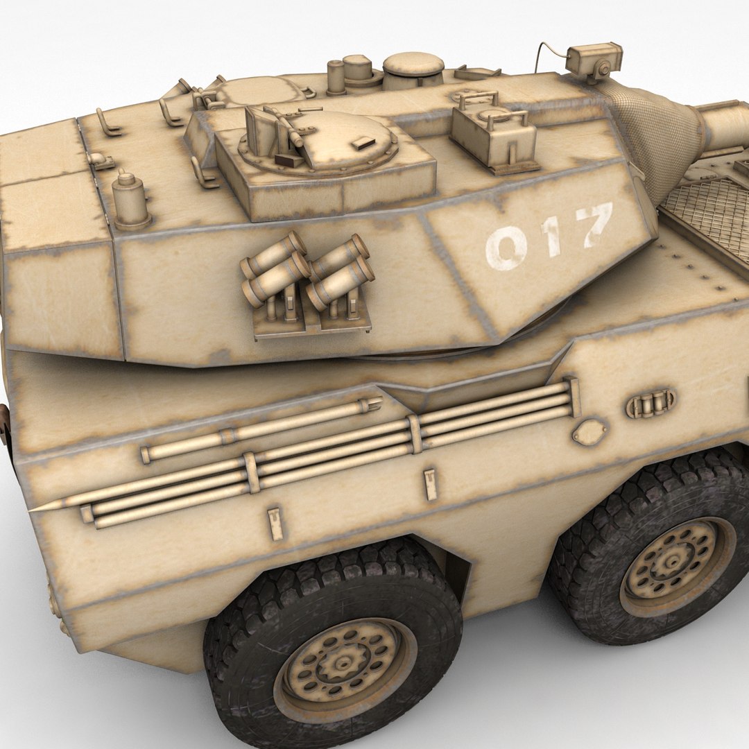 3d Rusty Tank Destroyer Model