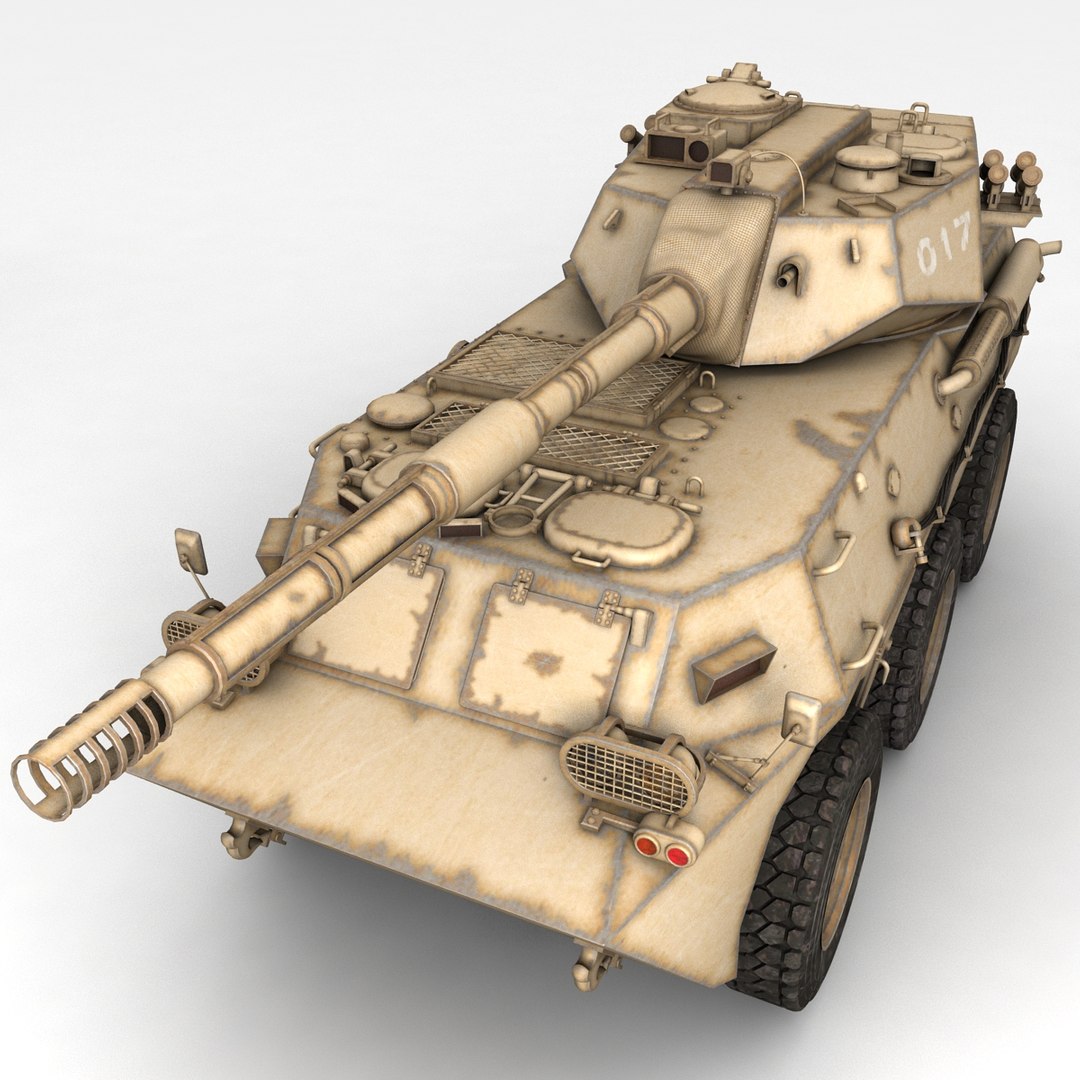 3d Rusty Tank Destroyer Model