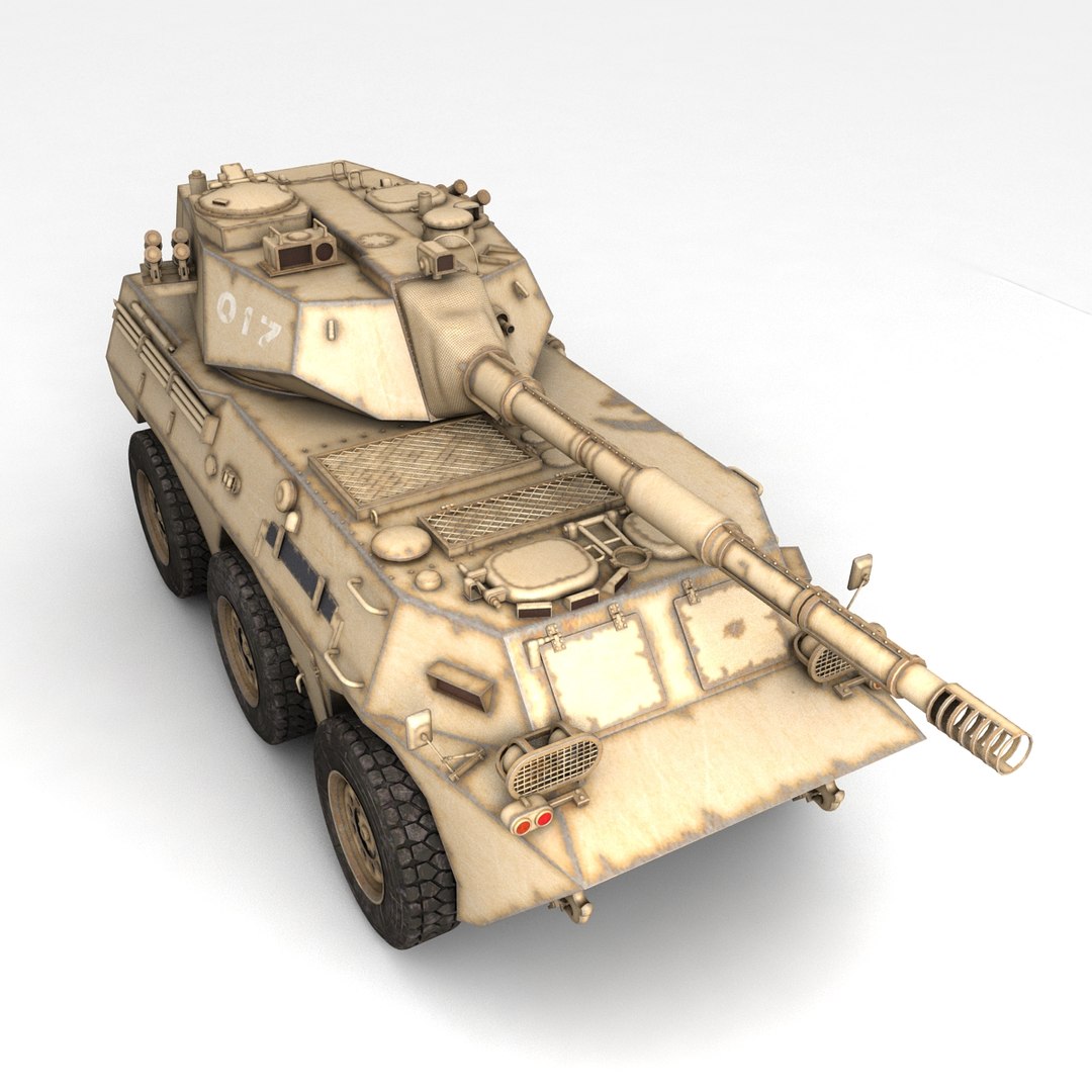 3d Rusty Tank Destroyer Model