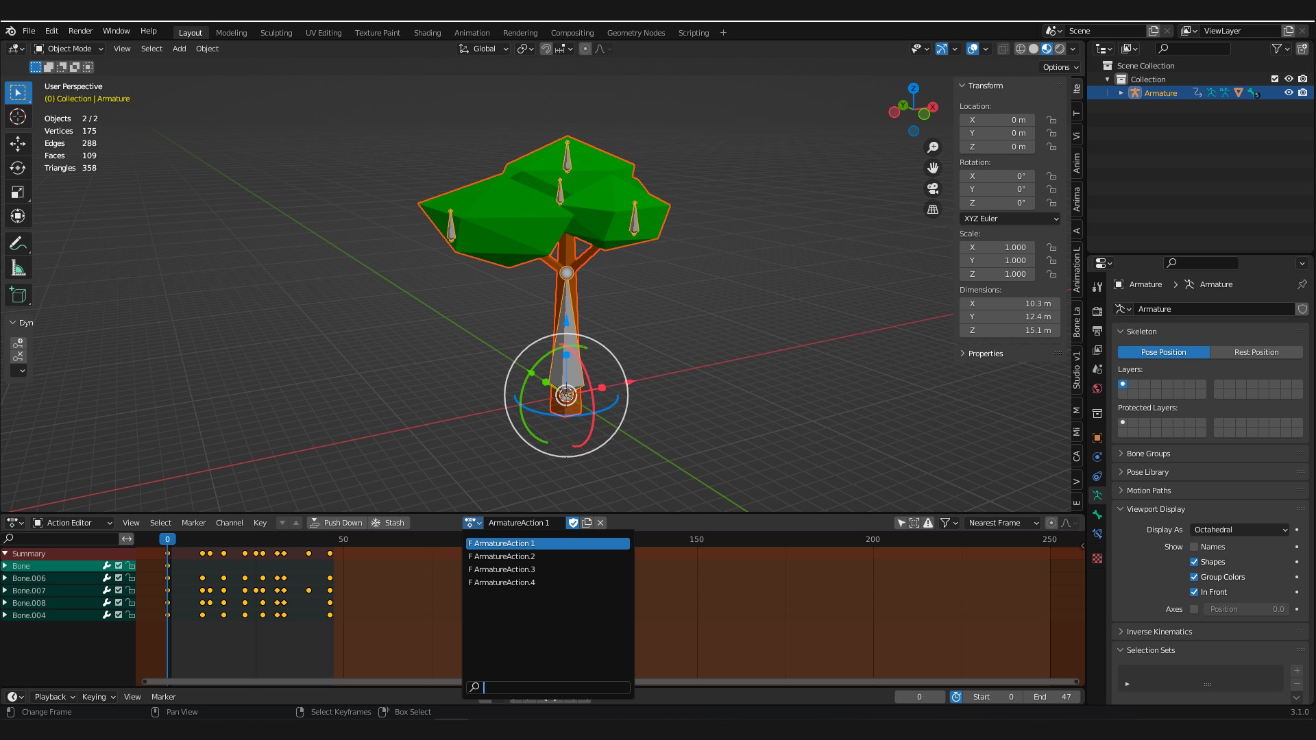 3D Tree With Animation And Texsture Model - TurboSquid 1931375