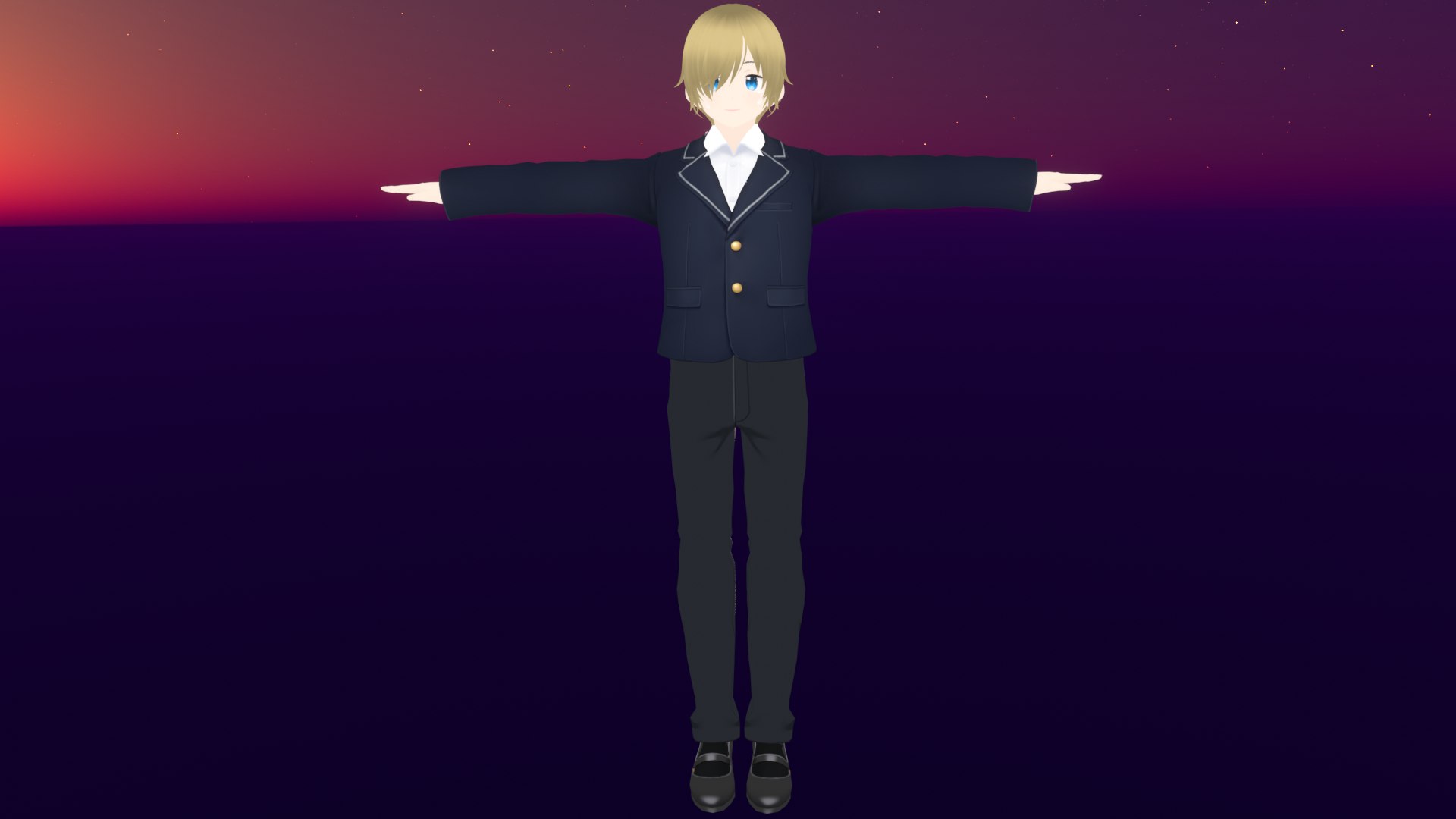 3D Game Ready Low Poly Anime Character Boy 20 Model - TurboSquid 1907529