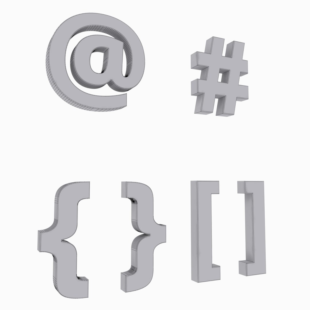 3d Punctuation Marks