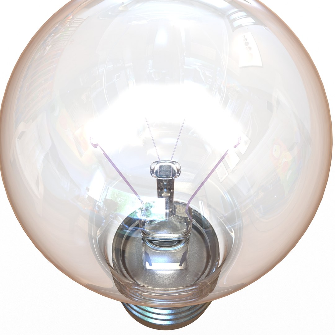 3d electric light bulb illuminated