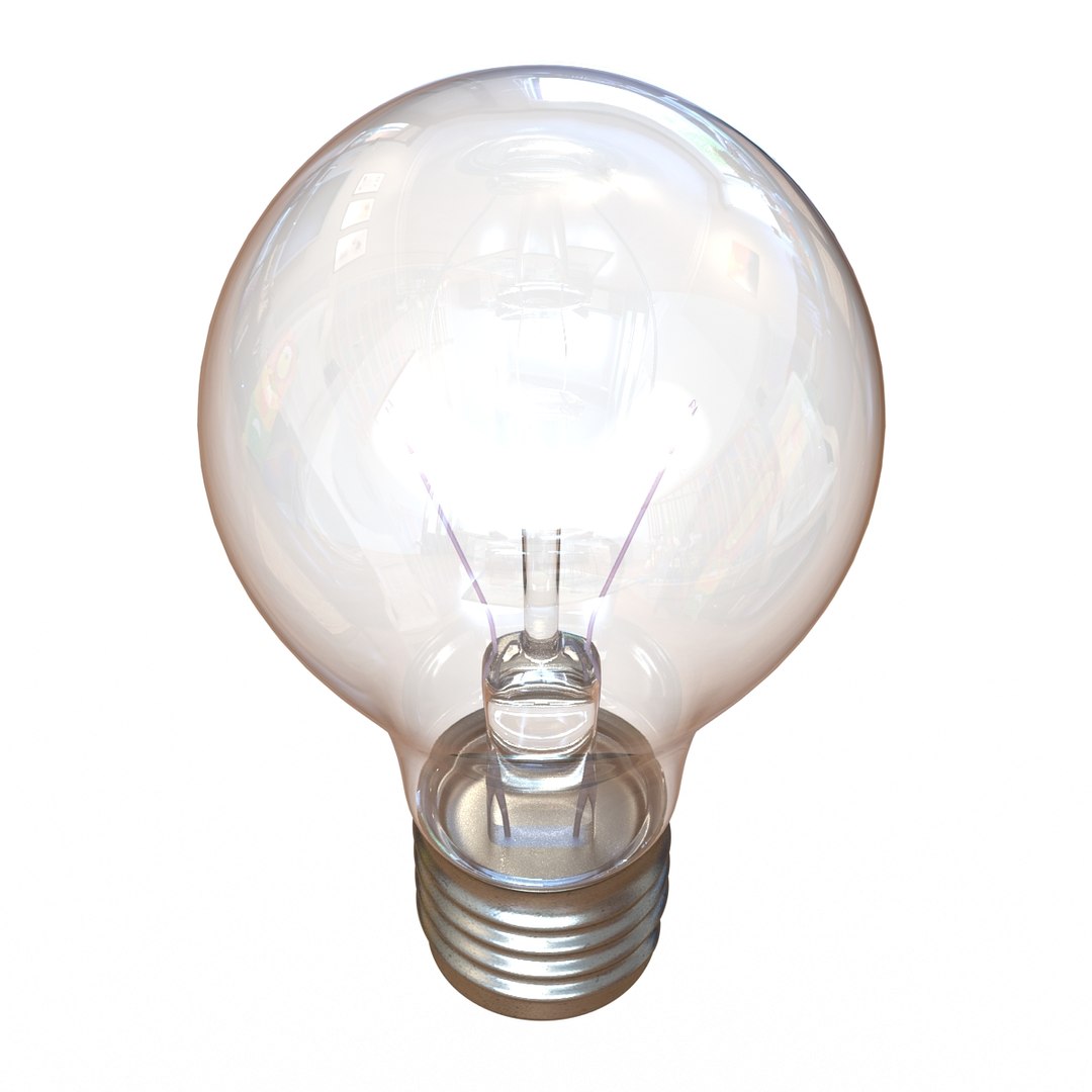 3d electric light bulb illuminated