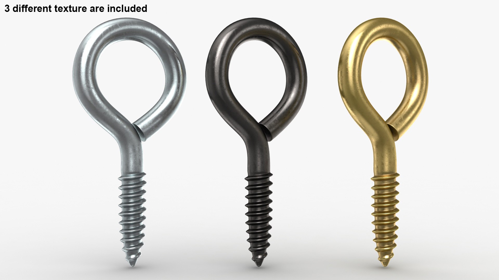 3D Screw Eyes 01 - TurboSquid 1619132