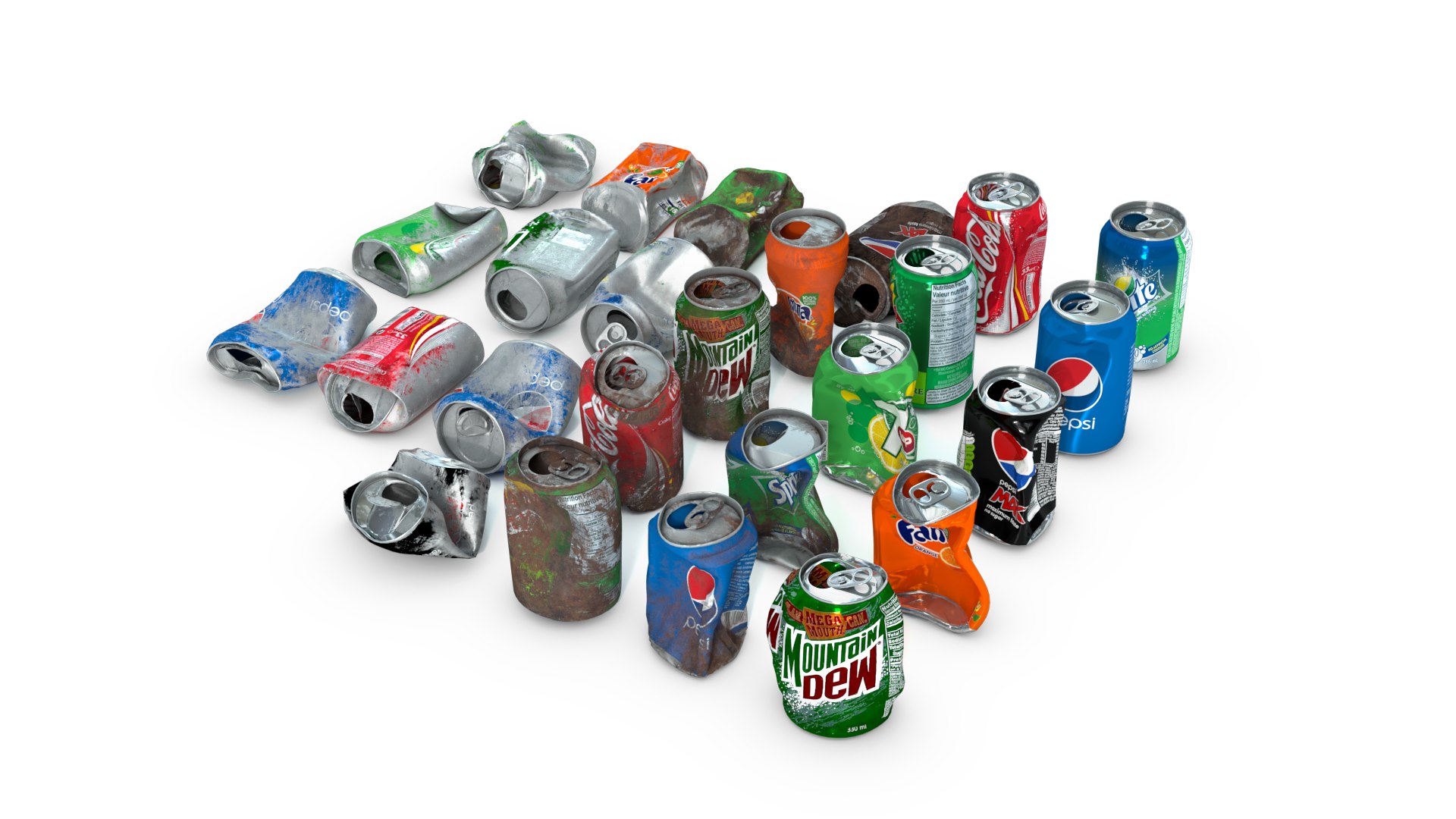 3D Crumpled Soda Can Model - TurboSquid 1891755