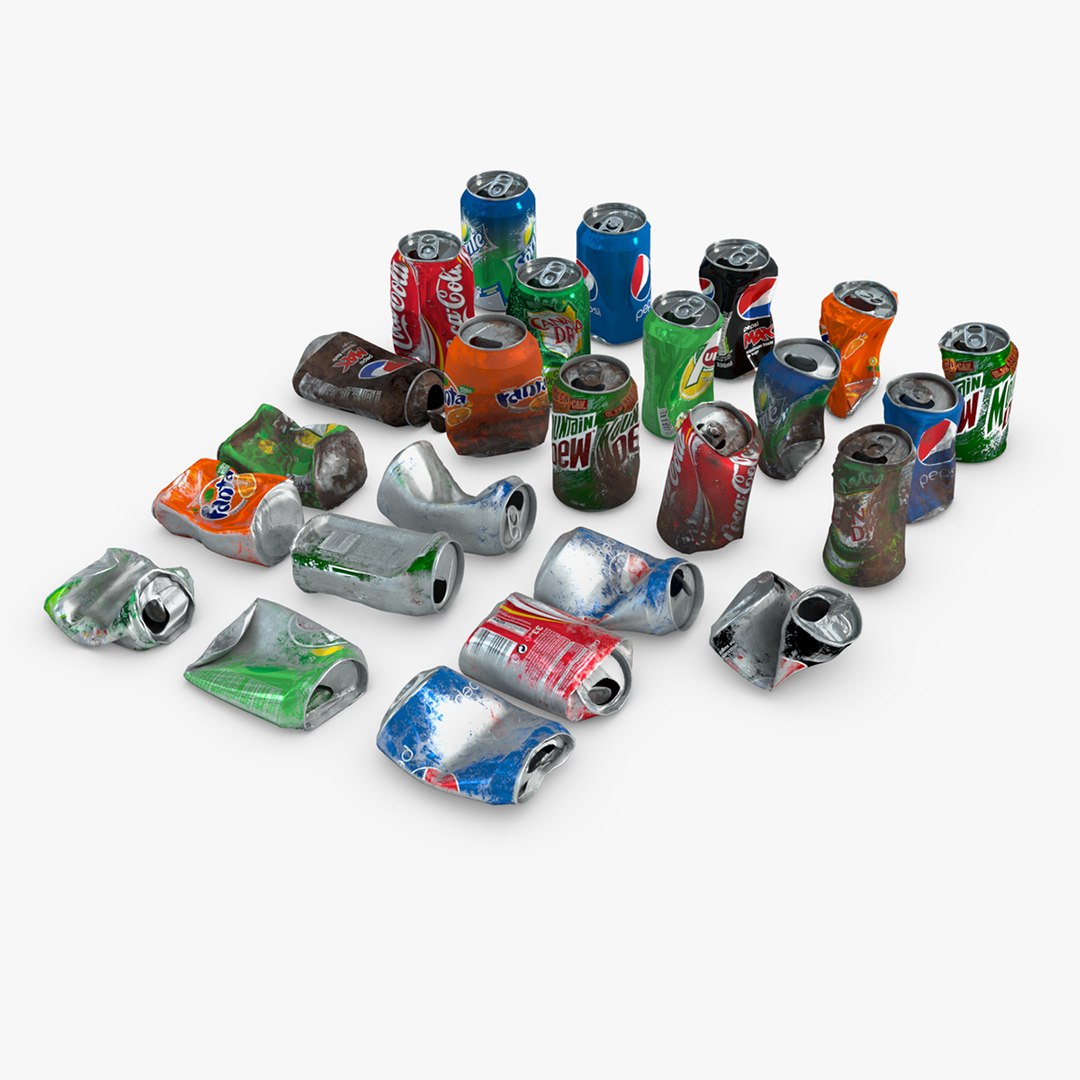 3D Crumpled Soda Can Model - TurboSquid 1891755