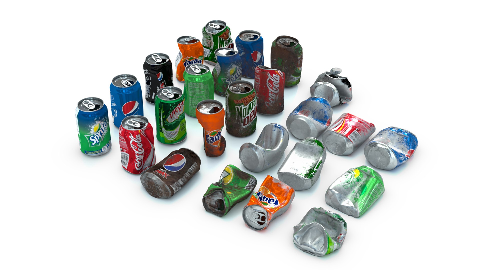 3D Crumpled Soda Can Model - TurboSquid 1891755