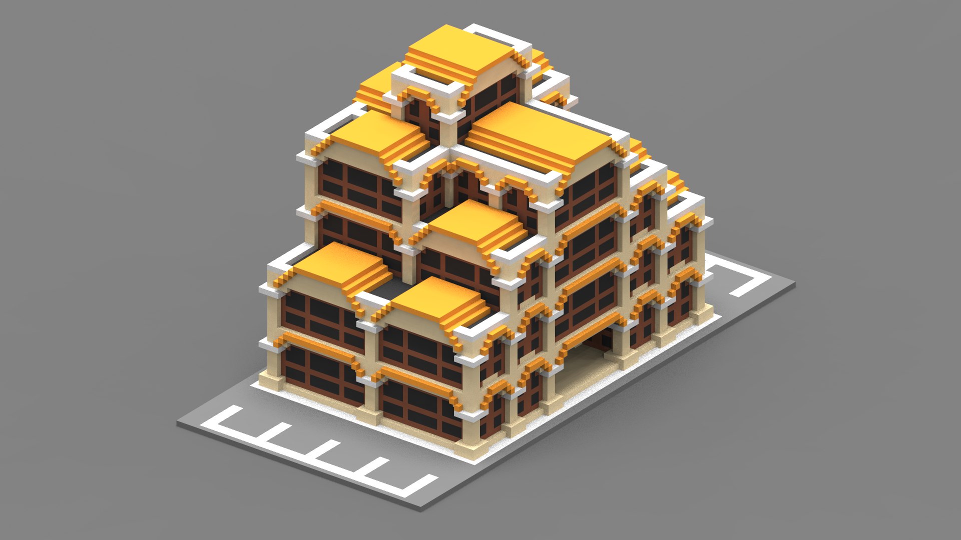 Voxel House 3D Model - TurboSquid 1353177
