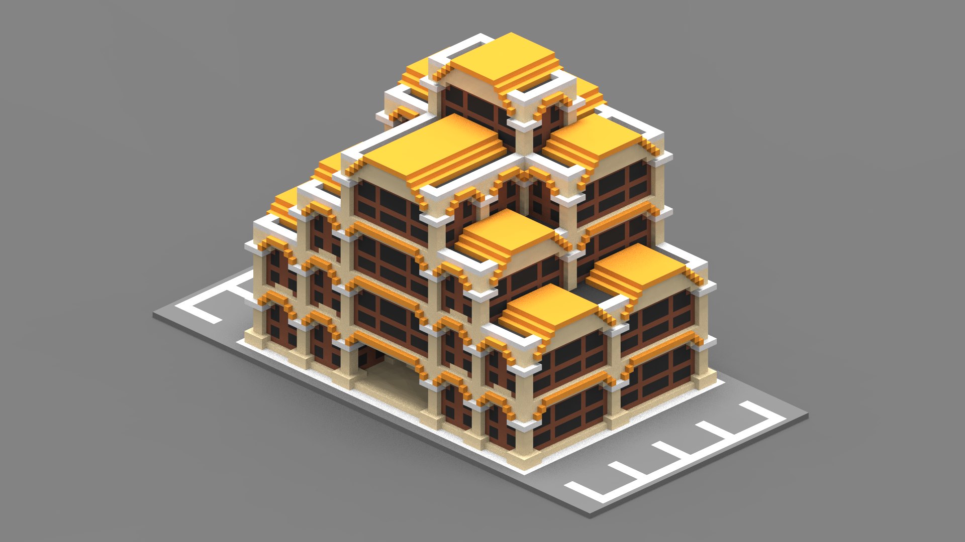 Voxel House 3D Model - TurboSquid 1353177