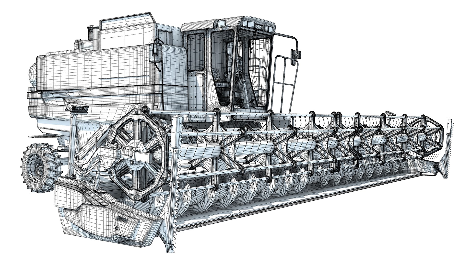Combine Harvester Model - TurboSquid 1511815