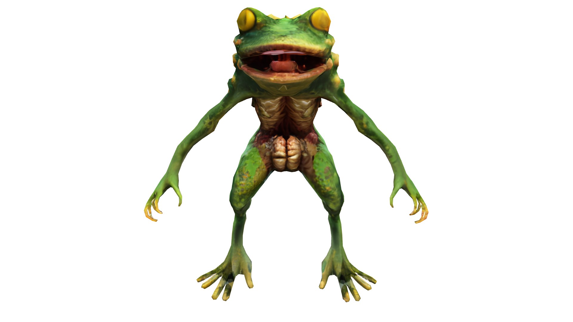 3D Monstrous Humanoid Frog Creature - TurboSquid 2295032