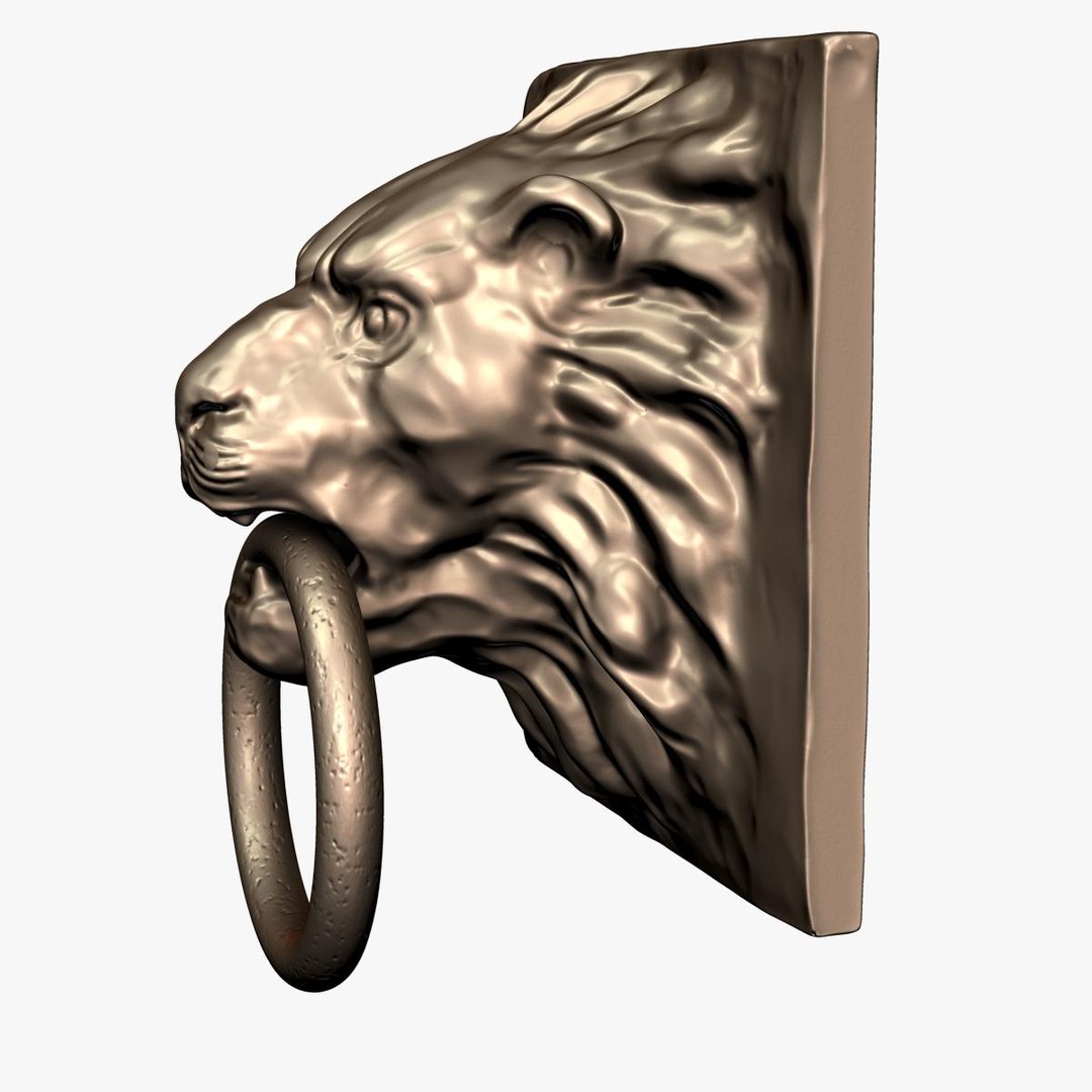 3d Lion Knocker Model