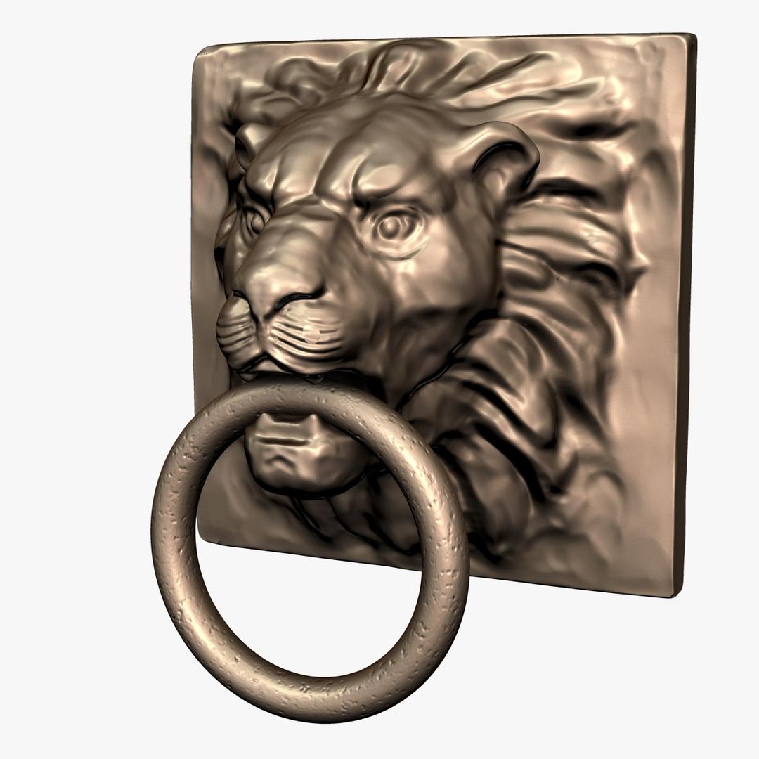 3d Lion Knocker Model