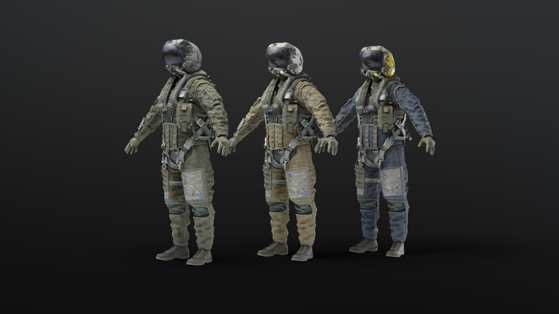 FLIGHT SUIT Fighter Pilot Rigged 3D Model - TurboSquid 1993404