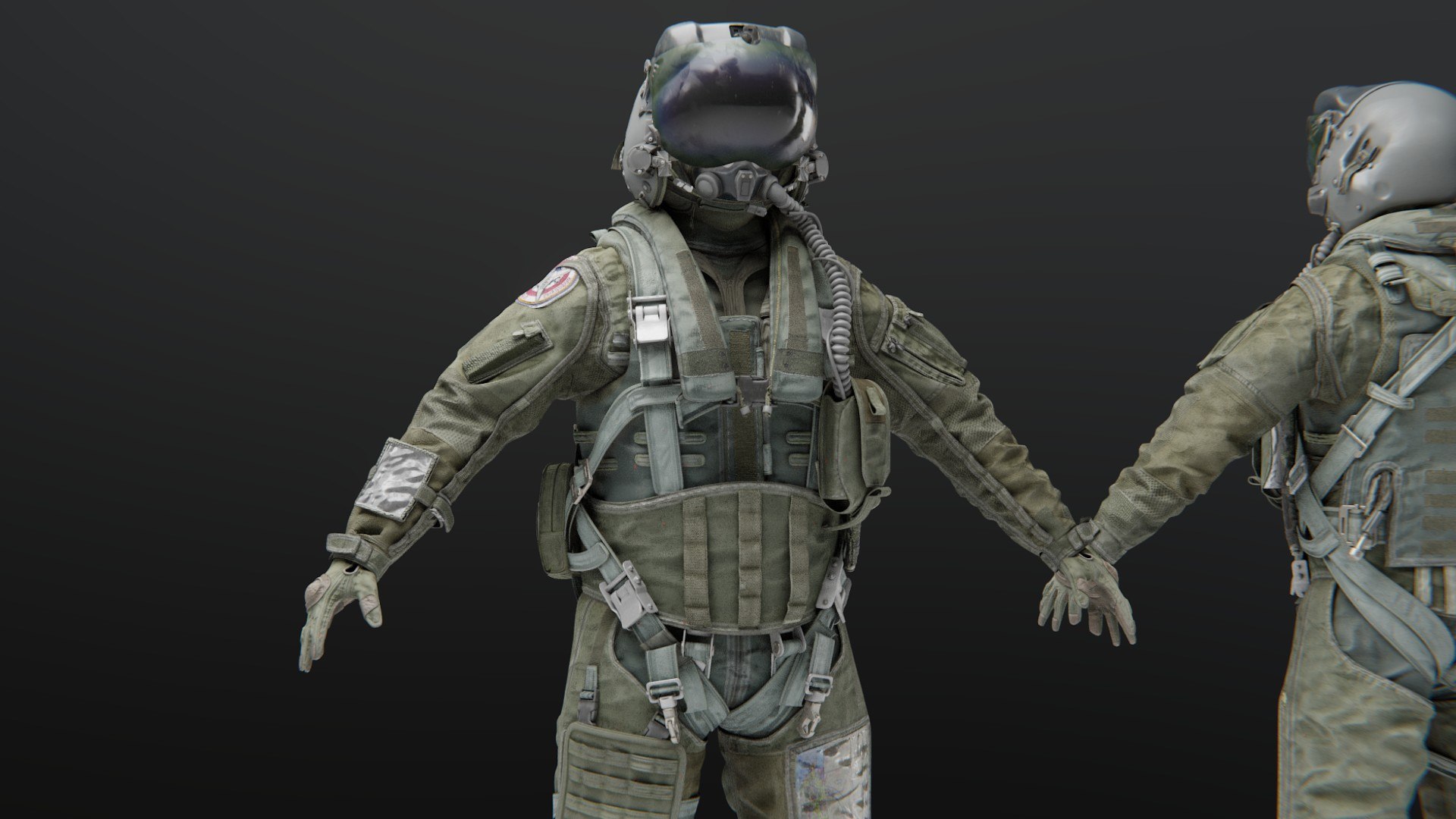 FLIGHT SUIT Fighter Pilot Rigged 3D Model - TurboSquid 1993404